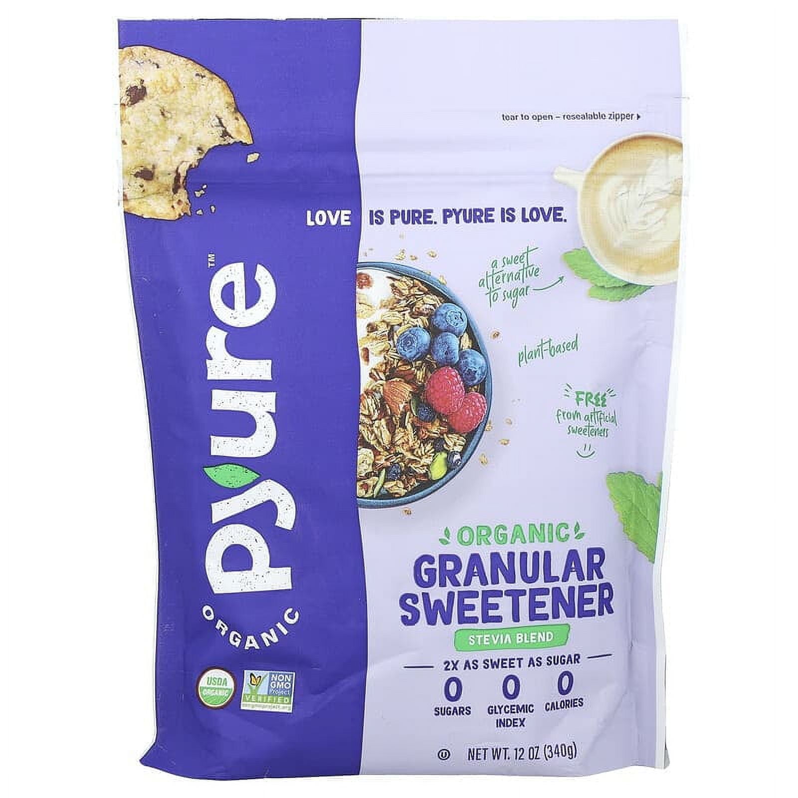 Pyure, Organic Granular Sweetener, Stevia Blend, 12 oz (340 g) Pack of ...