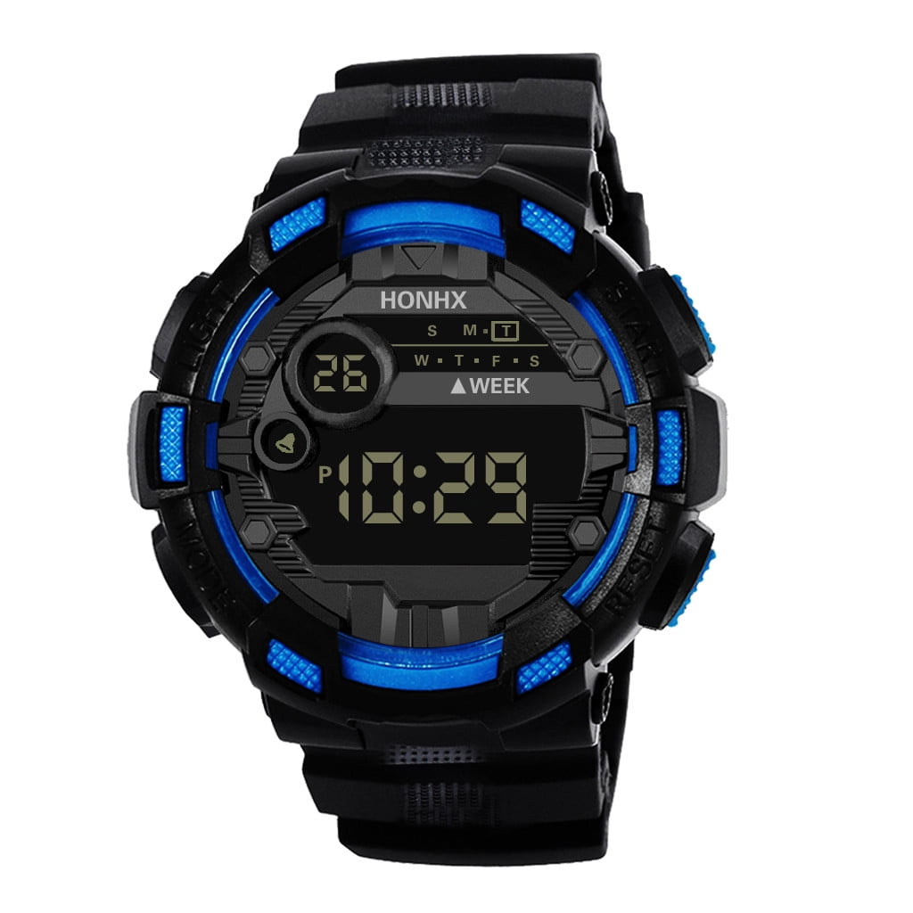Pzocapte Electronic Mens Date Led Men’S Watches Sport Watch Outdoor ...
