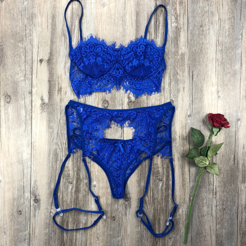 Pzocapte Lingerie Ladies Lingerie Outfits For Women 3 Pc Women Lace