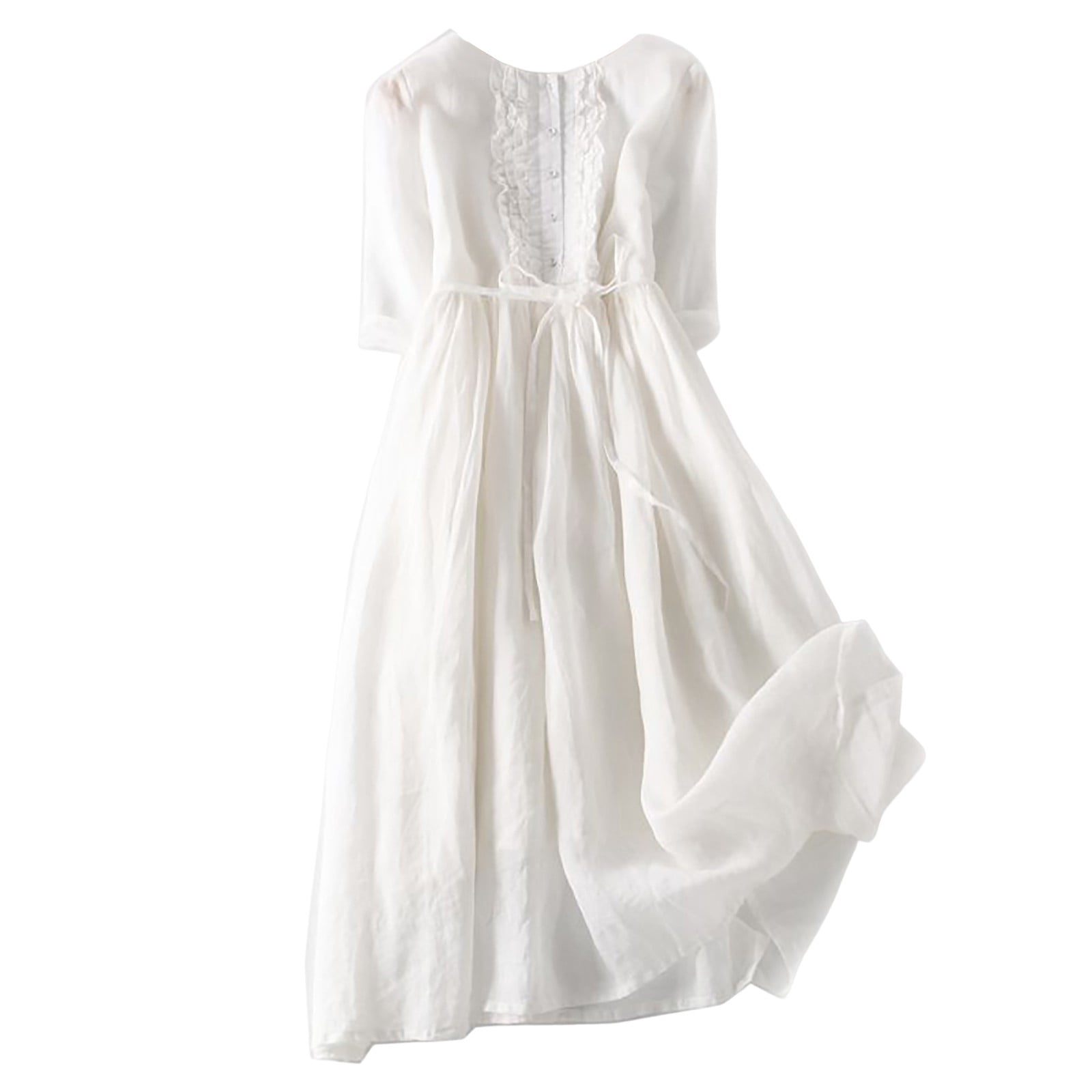 Pzocapte White Spring Dresses for Women 2024 Womens Dresses for Wedding ...