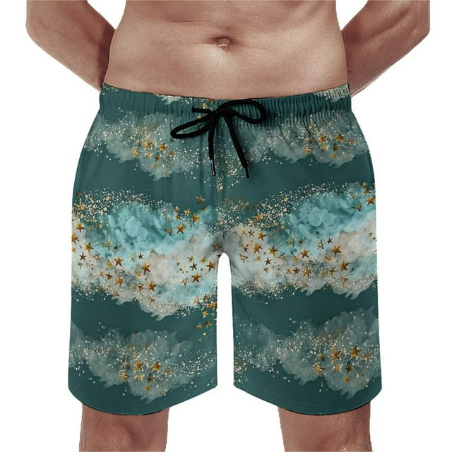 Pzocapte indpendece day board shorts high lifeguard swimsuit men 7 inch ...