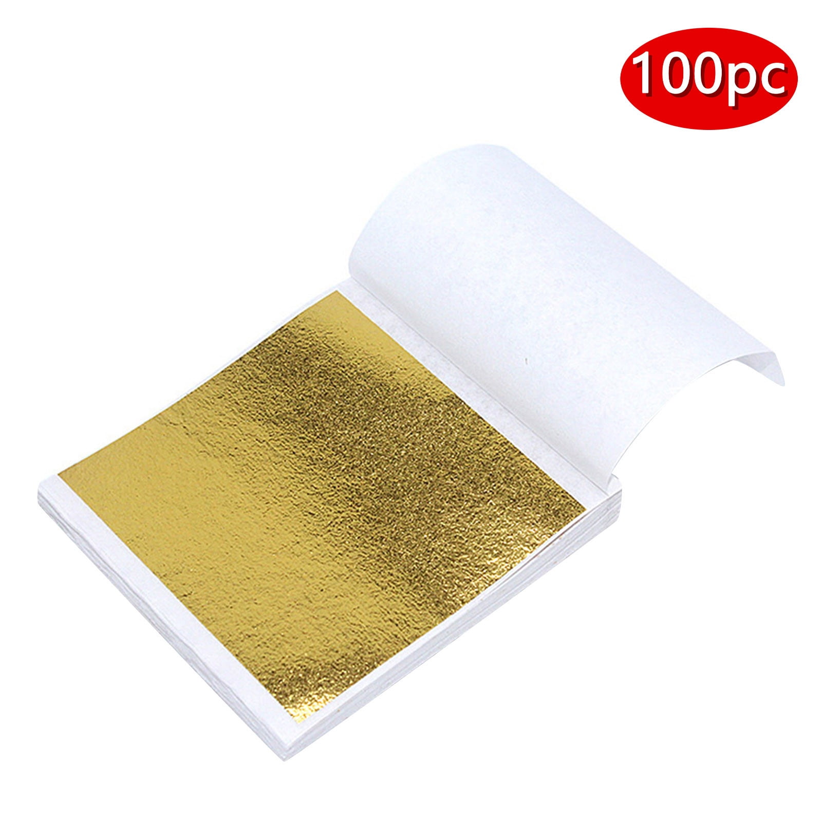 Pzsbry Gold Silver Foil Leaf with 100 Pcs Decorative Paper Leaf, DIY ...