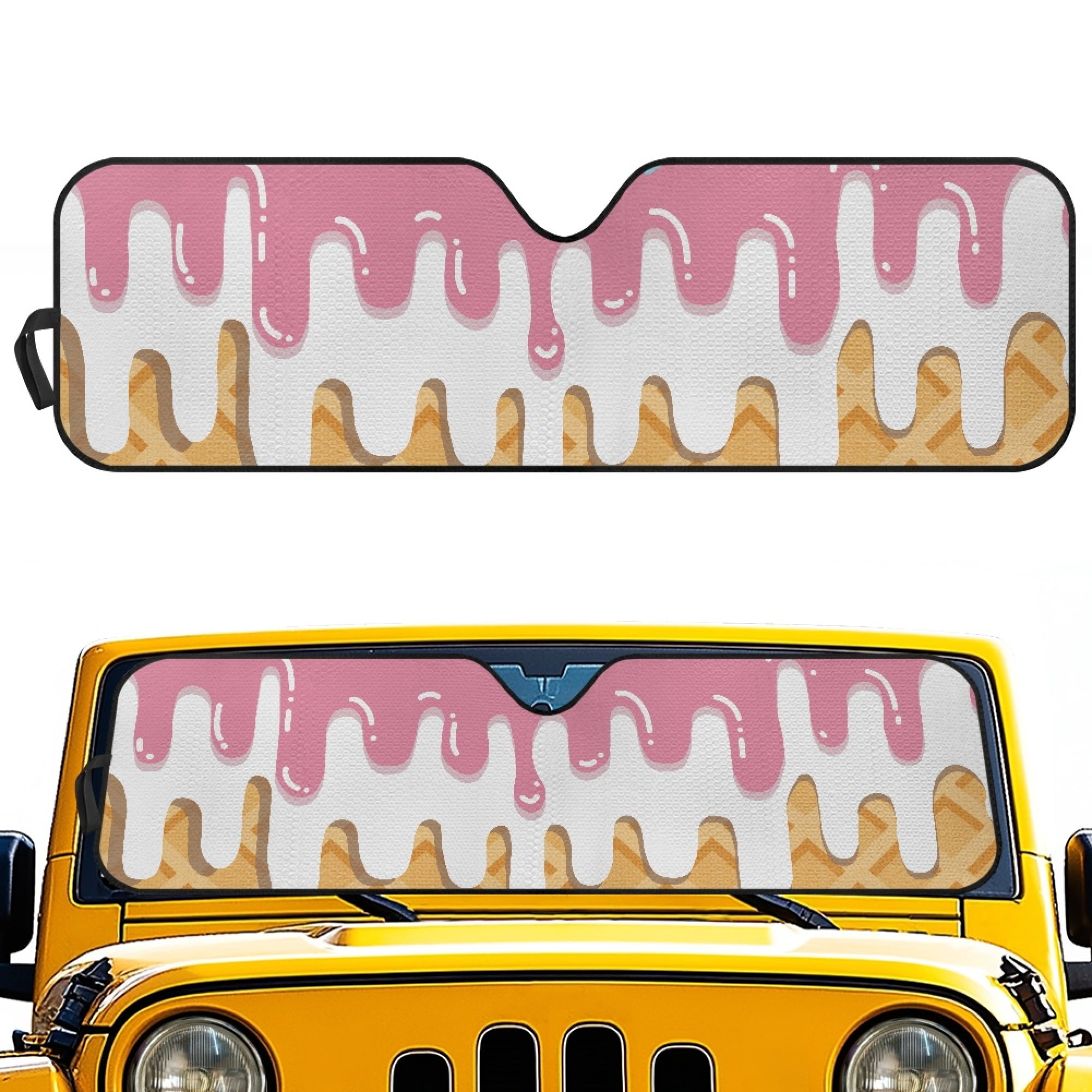 Pzuqiu 52.95x16.14 inch Keep Vehicle Cool Windshield Sun Shade, Blocks ...