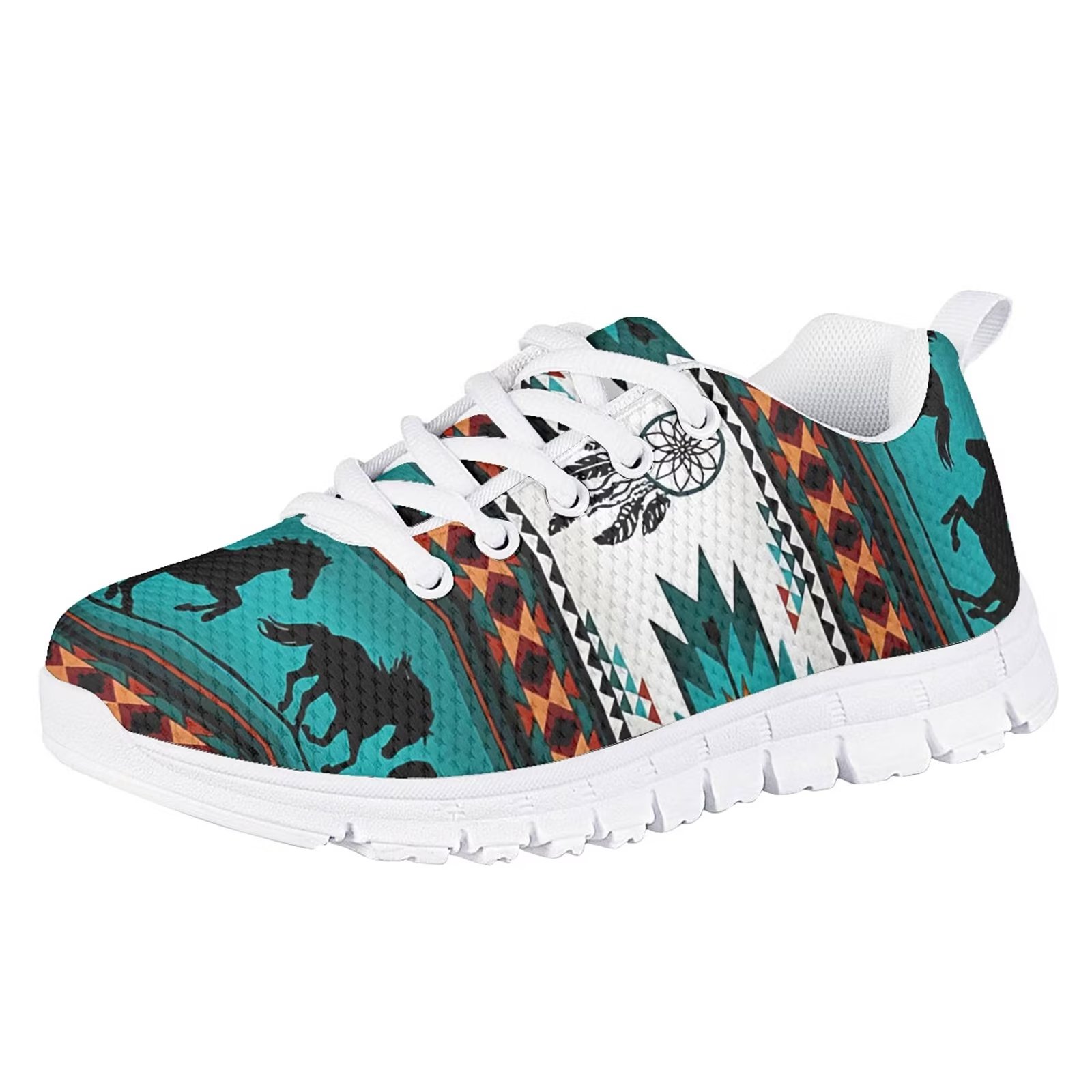 Pzuqiu American Ethnic Aztec Horse Pattern Girl/Boy Sneakers ...