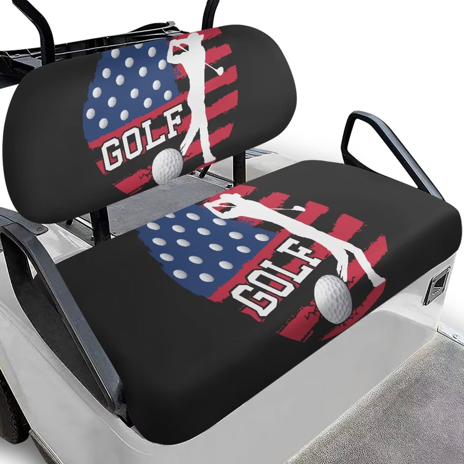 Pzuqiu American Golfer Universal Golf Cart Seat Covers Travel Sports ...