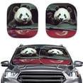 Pzuqiu Car Sun Shade with Cute Panda Pattern, 2 Pack Front Windows ...