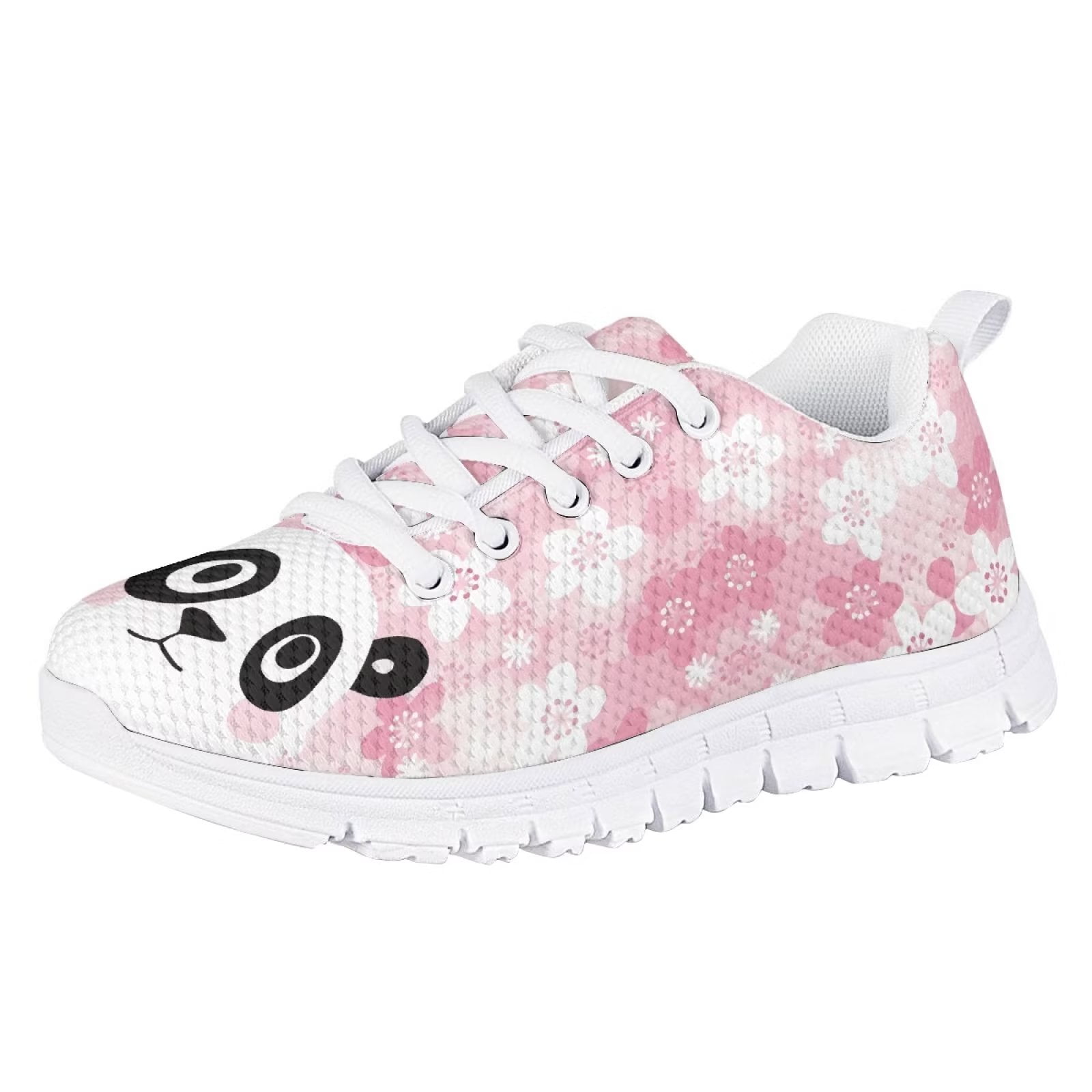 Pzuqiu Cherry Blossom Girls Shoes Panda Kids Running Shoes Size 1 ...