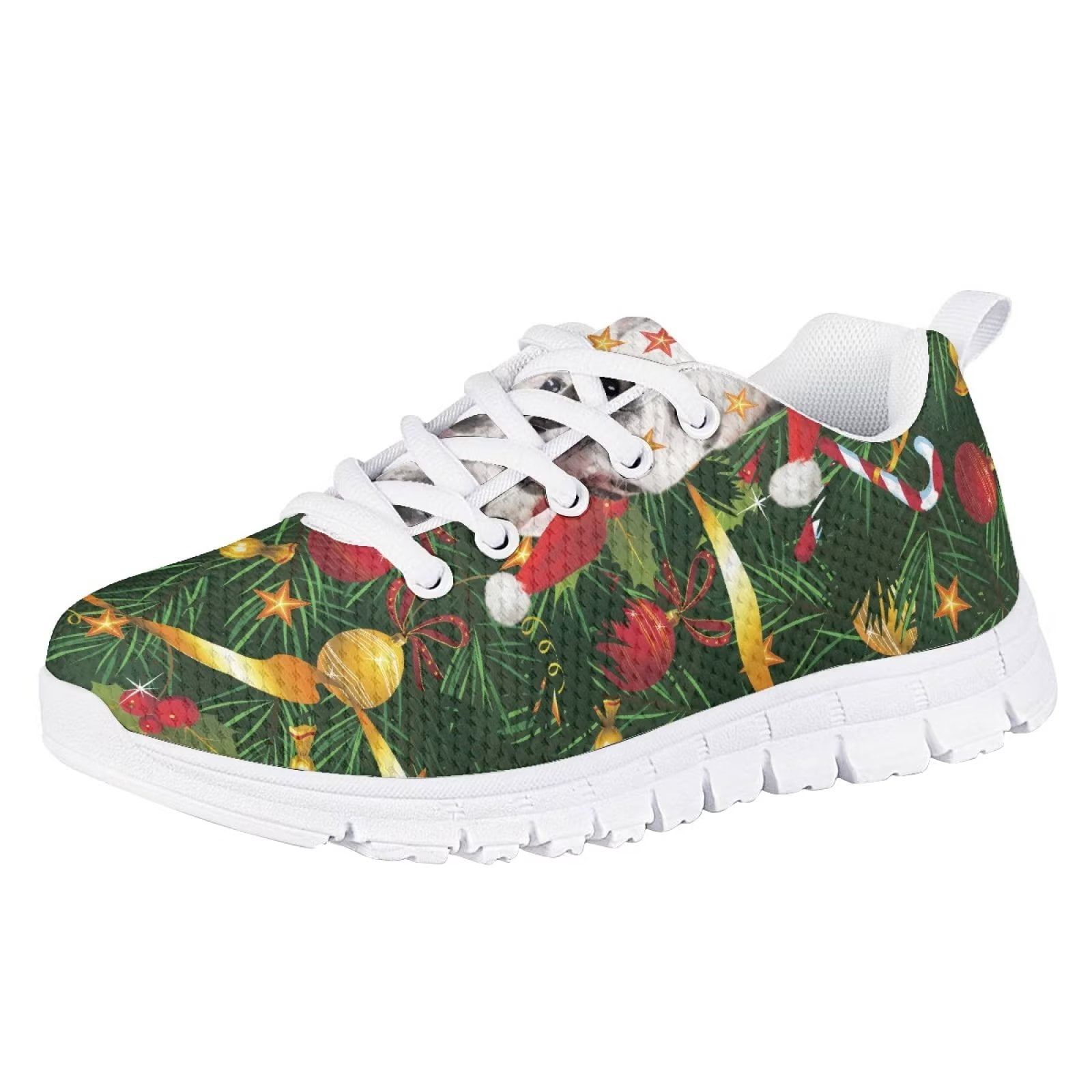 Pzuqiu Christmas Tennis Shoes for Big Girls Size 5 Lace Up Breathable ...