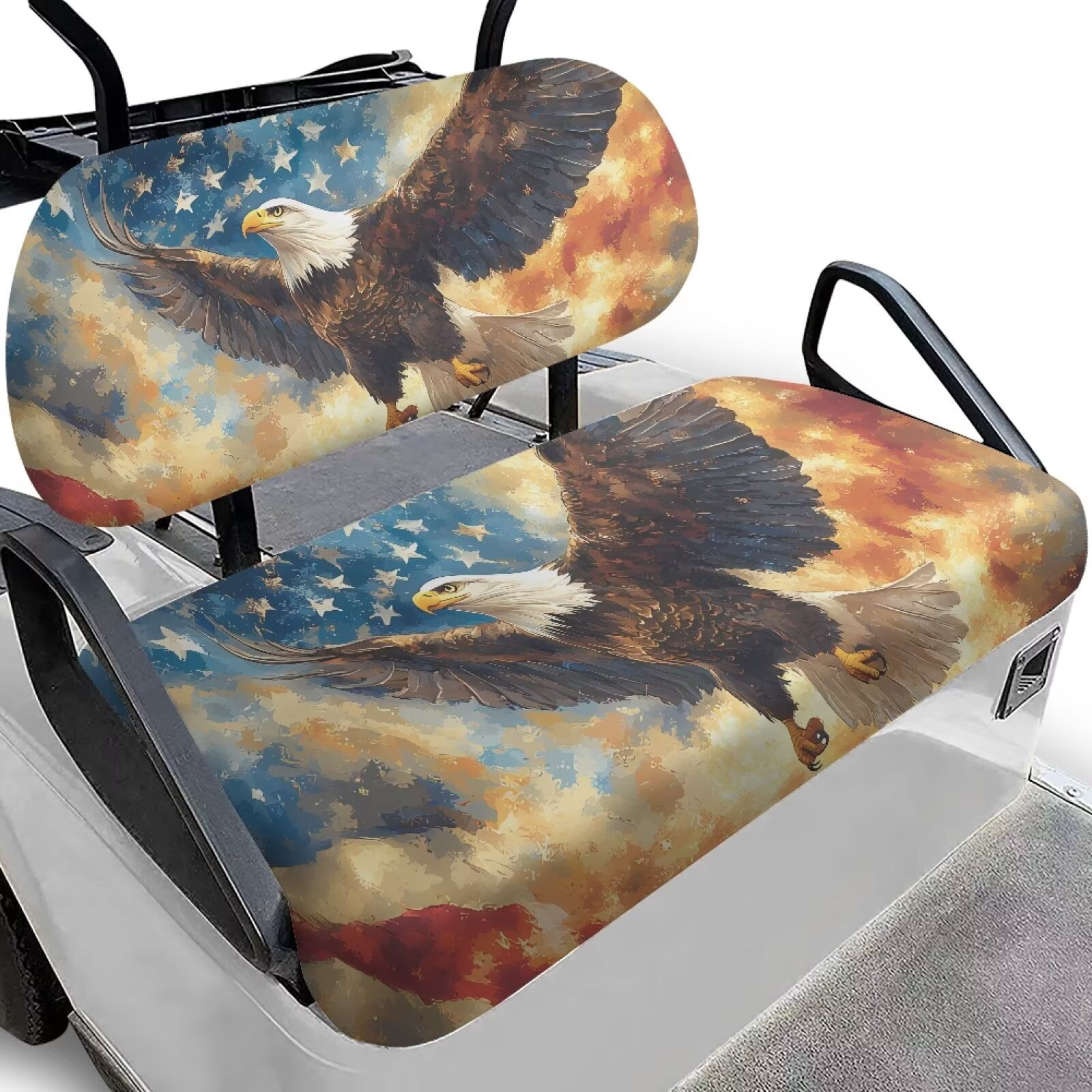 Pzuqiu Eagle Golf Cart Front Seat Cover Kit Golf Cart Accessories ...
