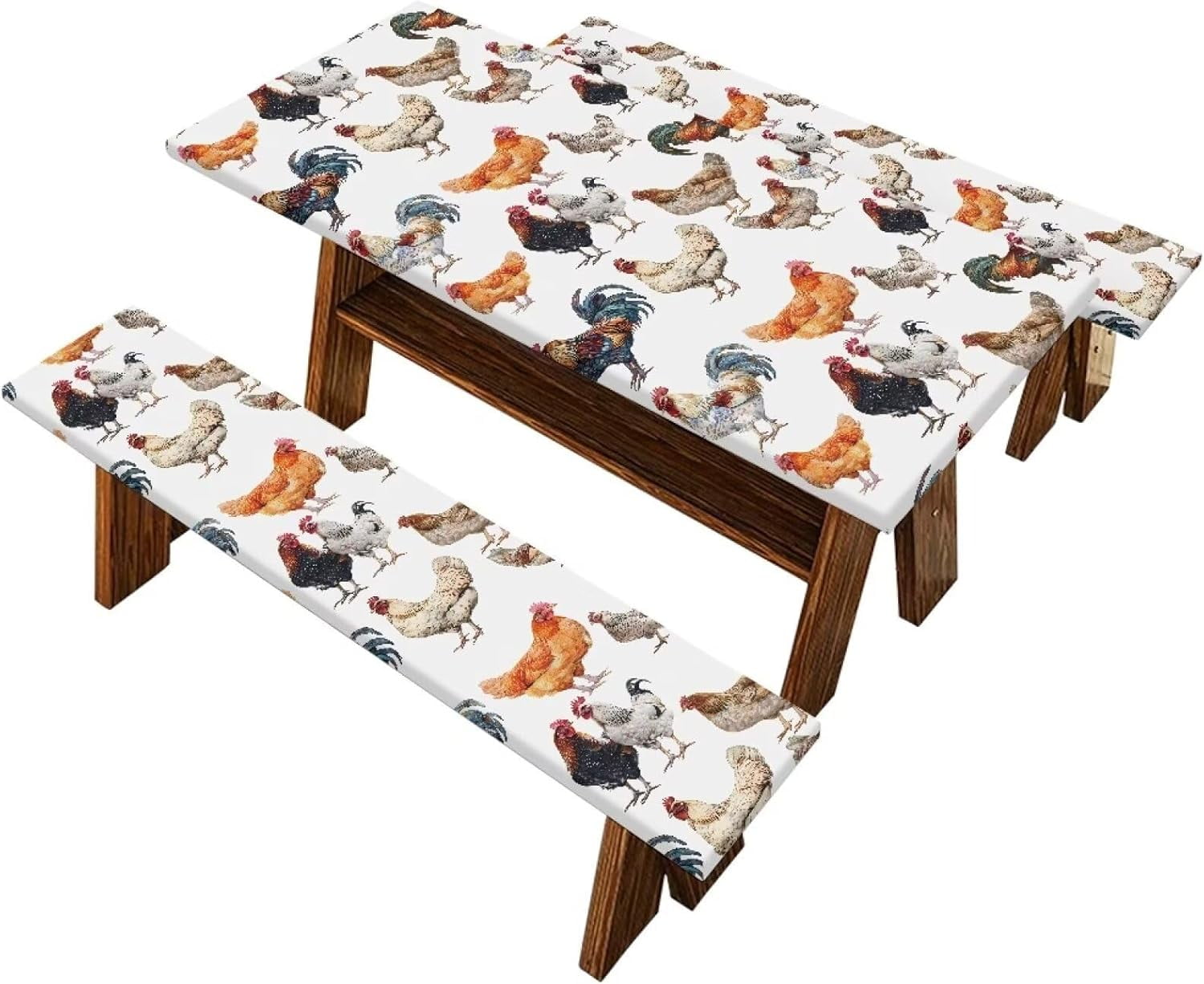 Pzuqiu Fall Maple Leaf Stain Resistant Camping Picnic Table Cover with ...
