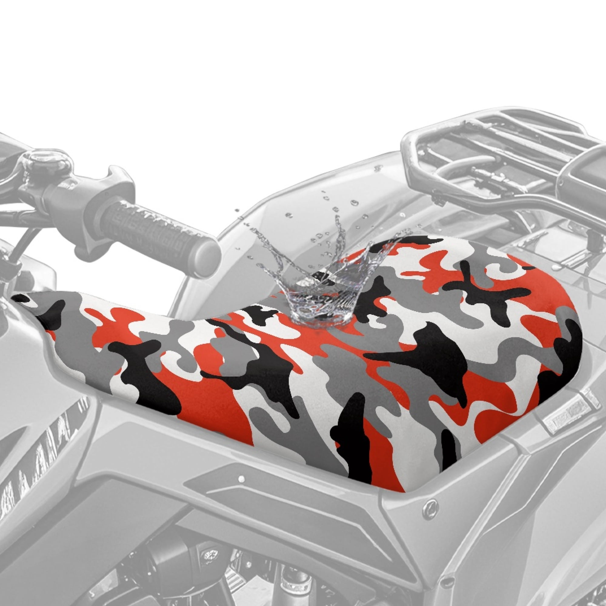 Pzuqiu Red Camo Print ATV Seat Protector, Waterproof Breathable ATV ...