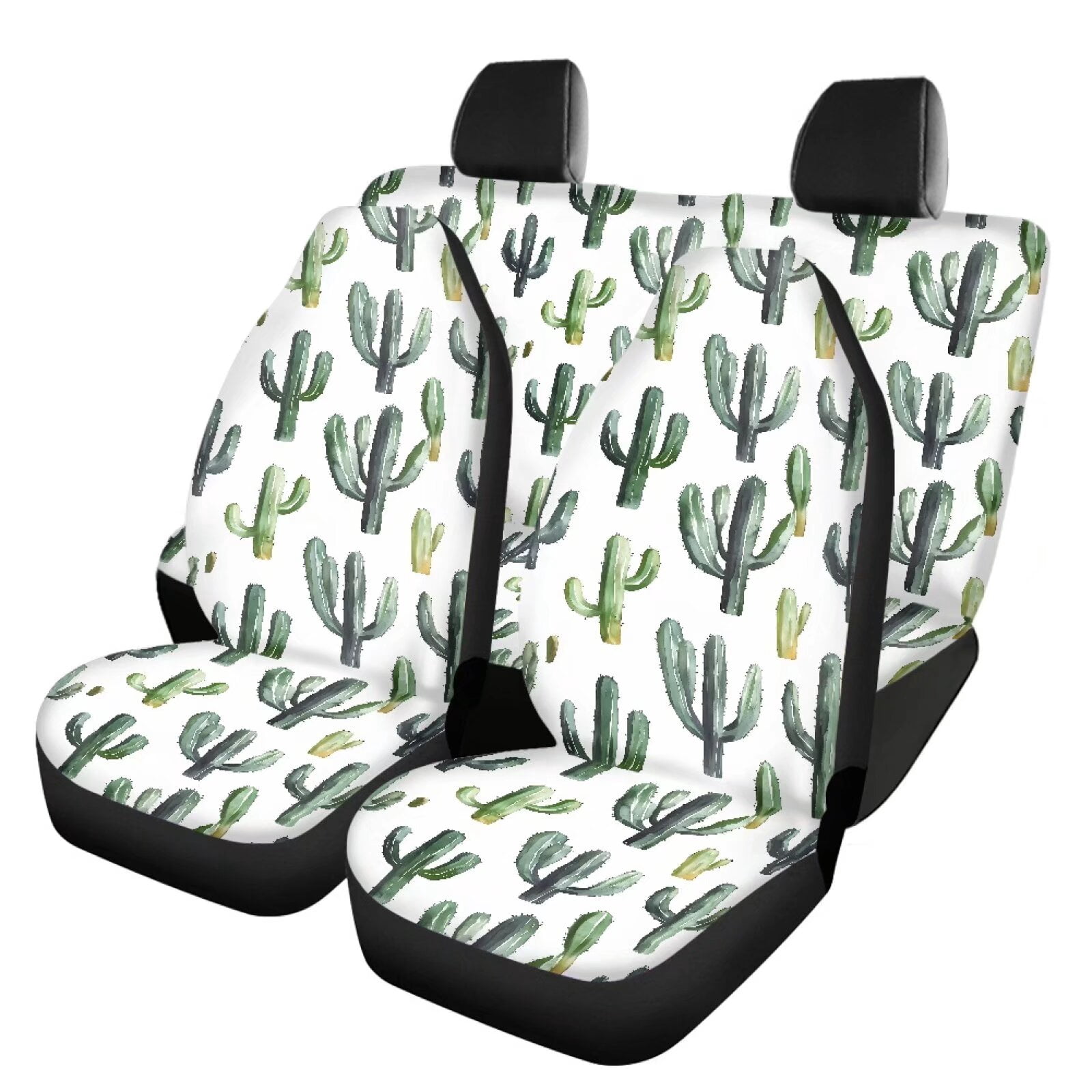 Pzuqiu Tropical Cactus Car Seat Covers Full Set Breathable Vehicle ...