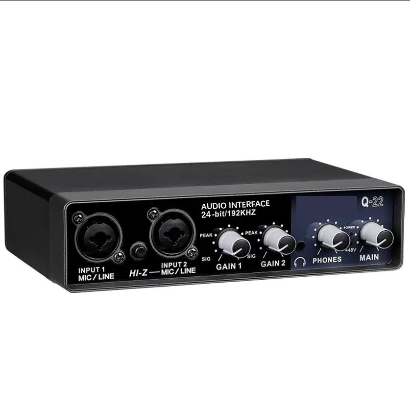 Q-22 Interface Professal Portable Sound Card USB Computer Arranger ...