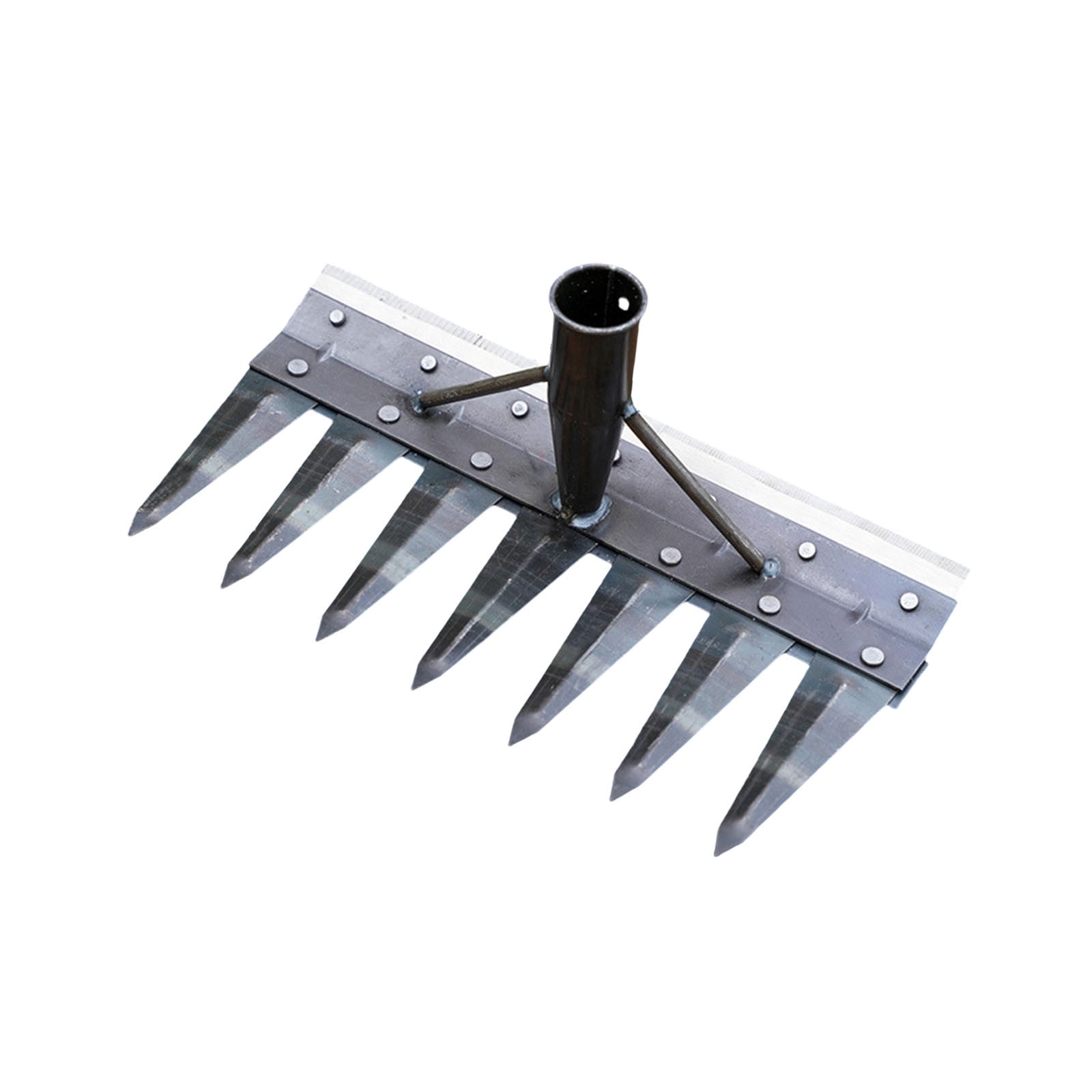 Q-288 E Garden Hoe Weeding Tool Heavy Duty Steel Rake With 7 Teeth For ...