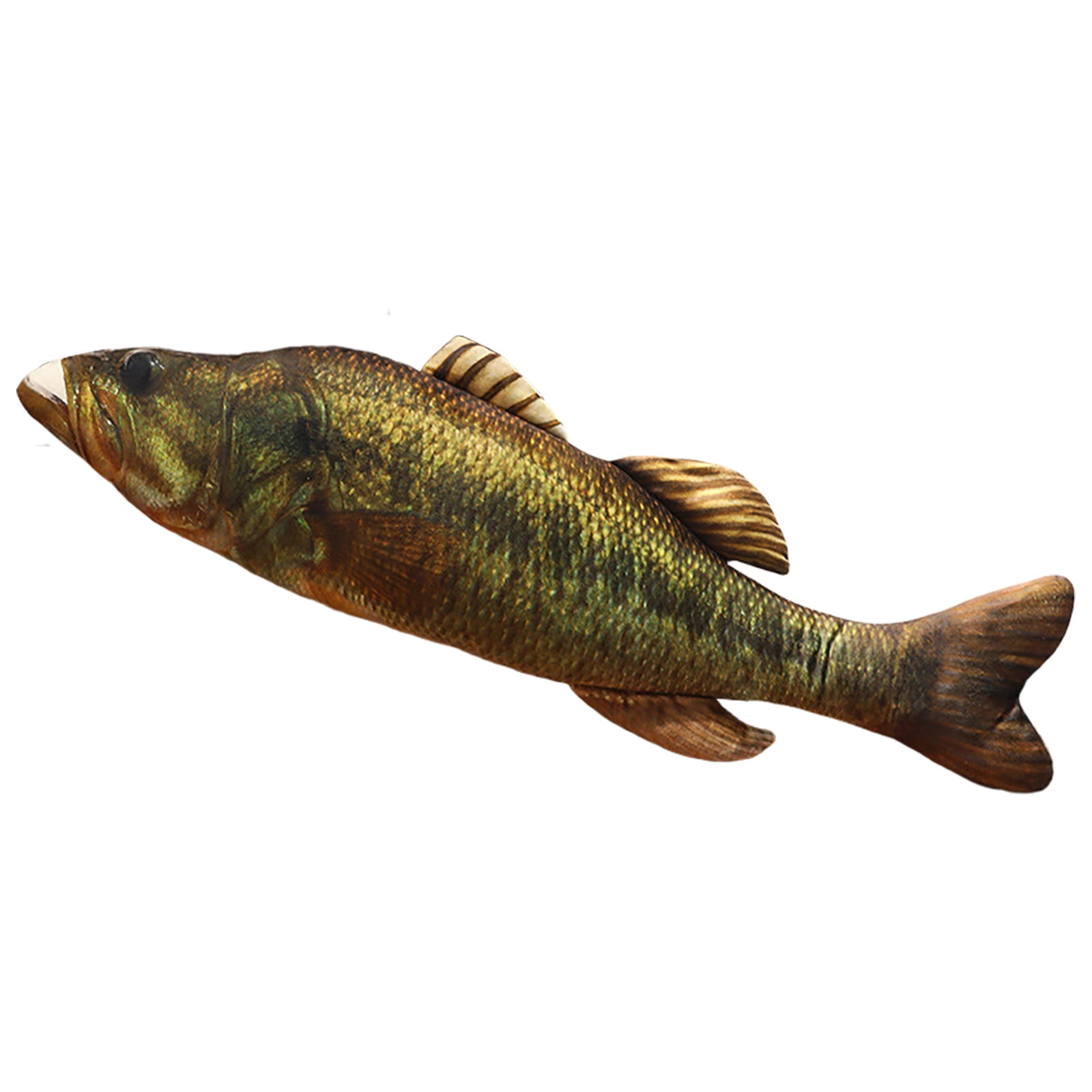 Q-762 Green C Bass Fish Doll Plush Toy 80Cm Cotton Material Soft Sleep ...