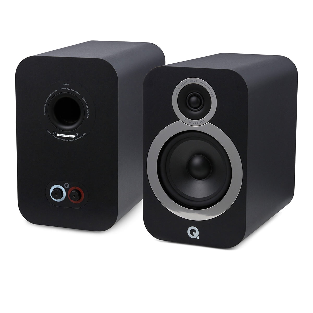 Q Acoustics 3030i Bookshelf Speaker - Pair (Black) - Walmart Business ...