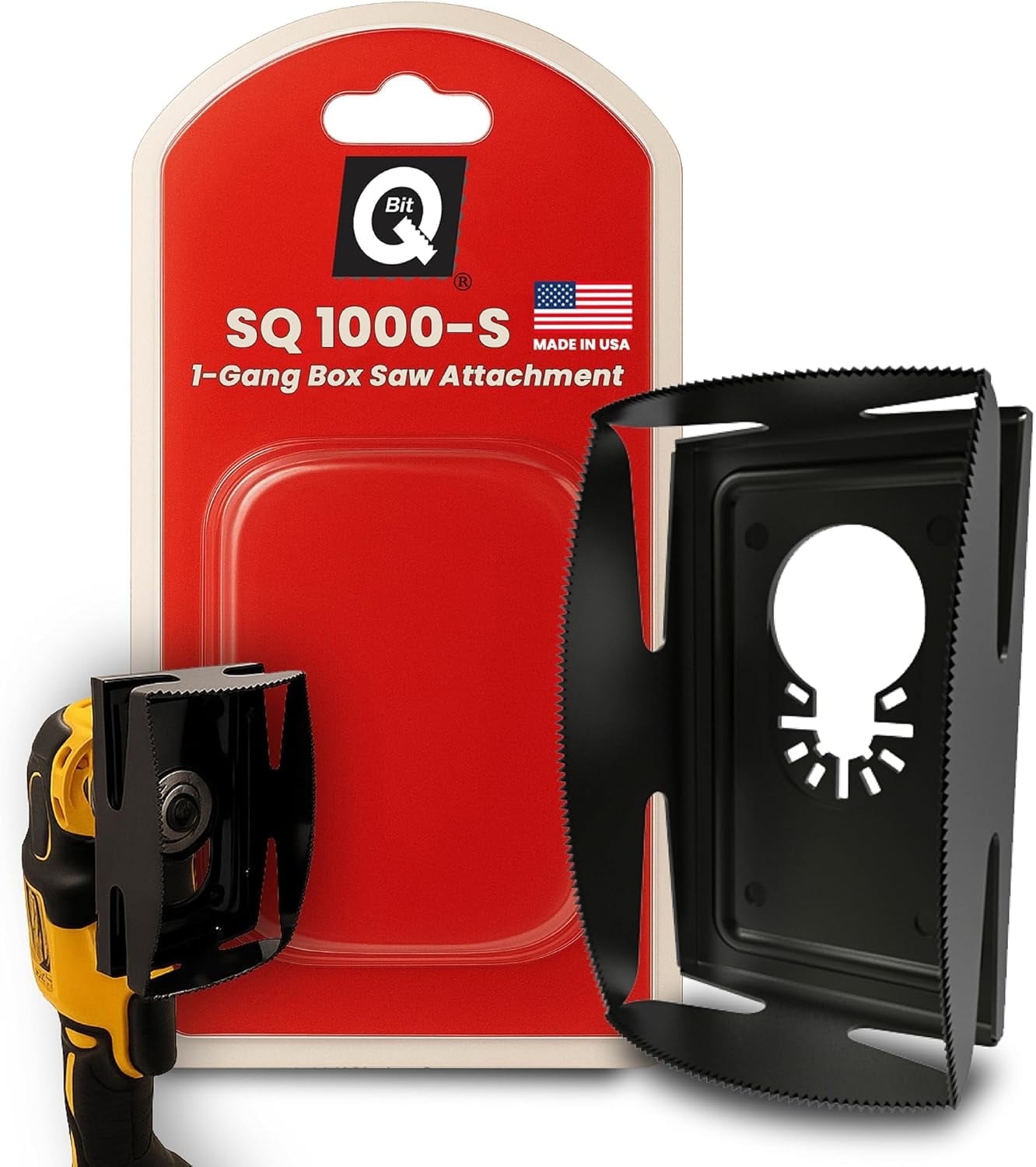QBit SQ1000-S Oscillating Outlet Box Cutter Blade for Single Gang Box ...