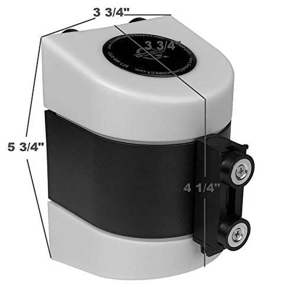 "Q-Boss" Magnetic Retractable Barrier - 15' Feet Yellow/ "Caution-Do ...