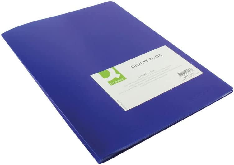 Q Connect 10-Pocket Display Book - Blue - Walmart.com
