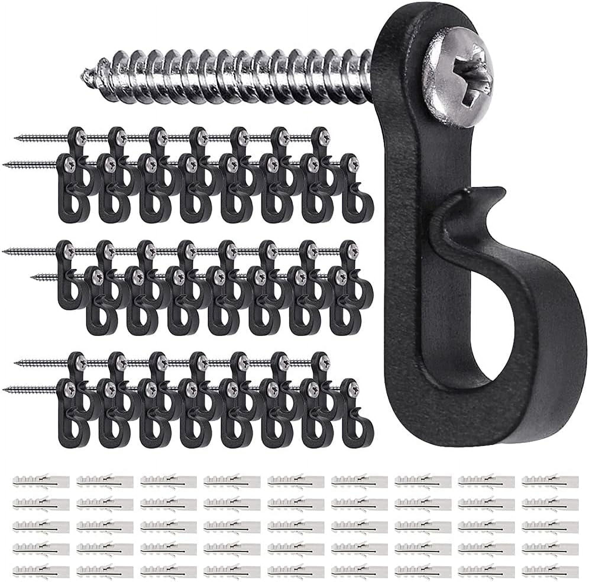 Q Hanger Hooks for String Lights, Christmas with Screw Indoor Outdoor ...