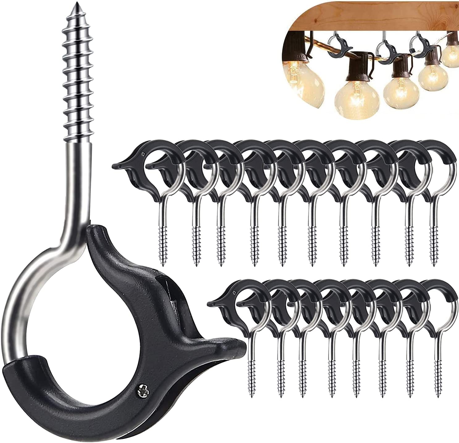 Q-Har,Hooks for Outdoor String Lights,Christmas Lights Har Hooks,Easy ...