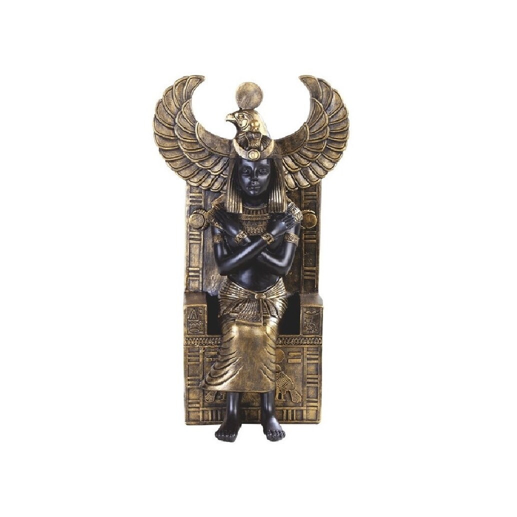 Q-Max 12"H Egyptian Queen Cleopatra Black and Bronze Statue Home Decor ...