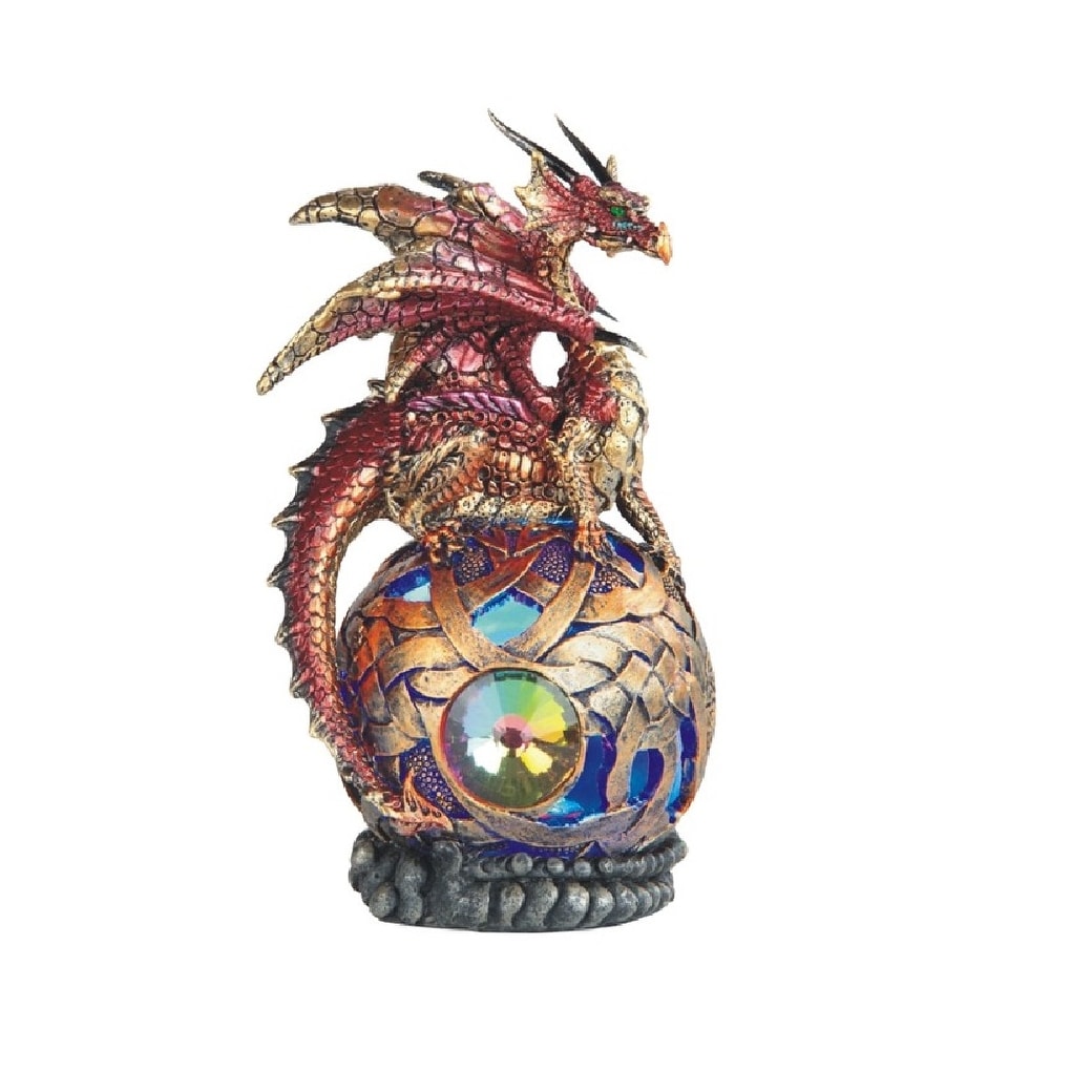 Q-Max Dragon Globe with LED Light Statue Fantasy Night Light Decoration ...