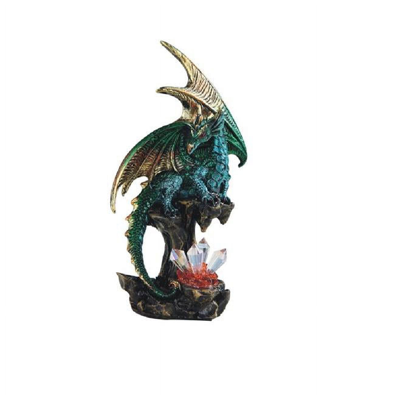 Q-Max GSC9971755 6 in. Dragon Guarding Crystal Gemstone Statue Fantasy ...