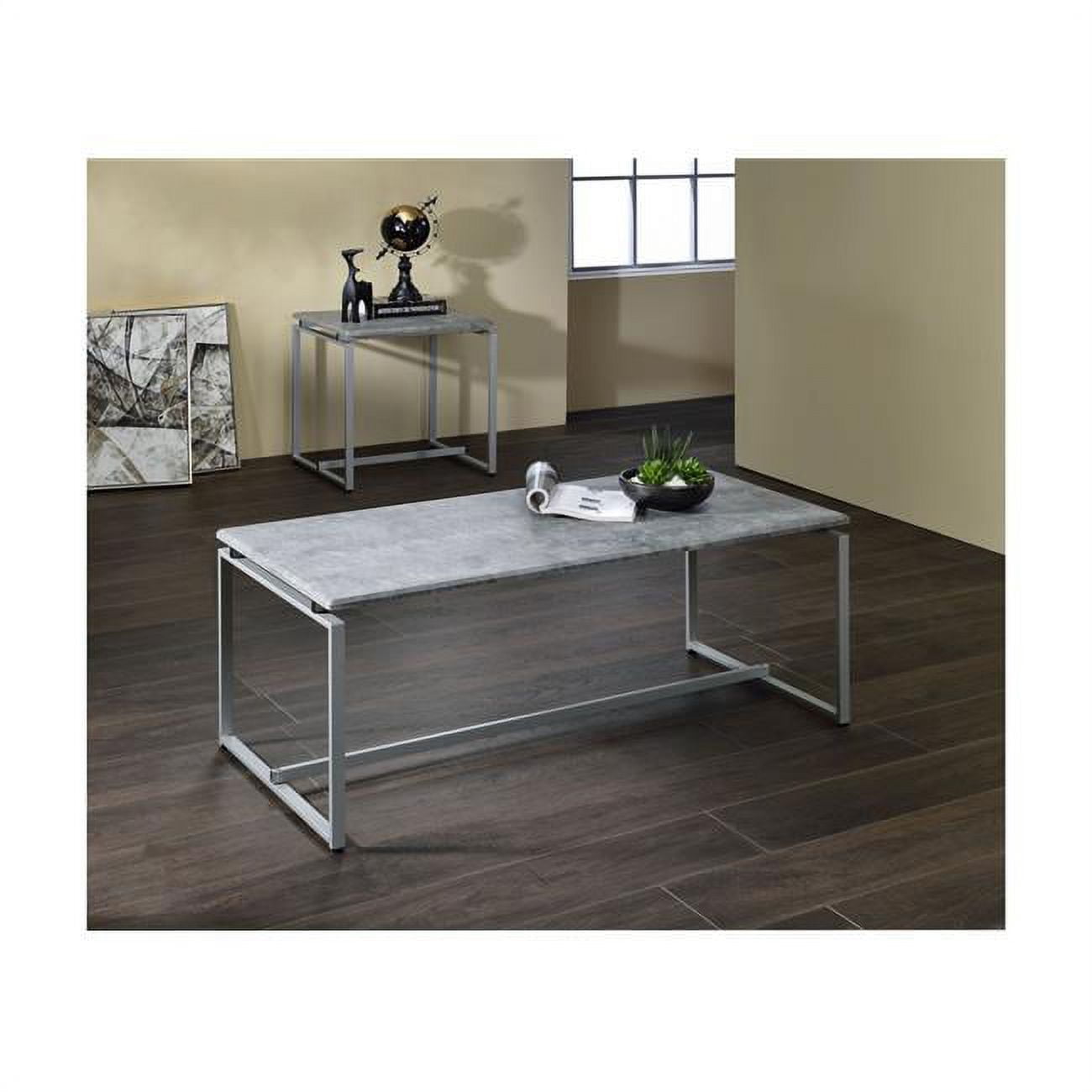 Q-Max UB83235 19 in. Tall Set Modern Style Coffee Table Plus 2 End ...