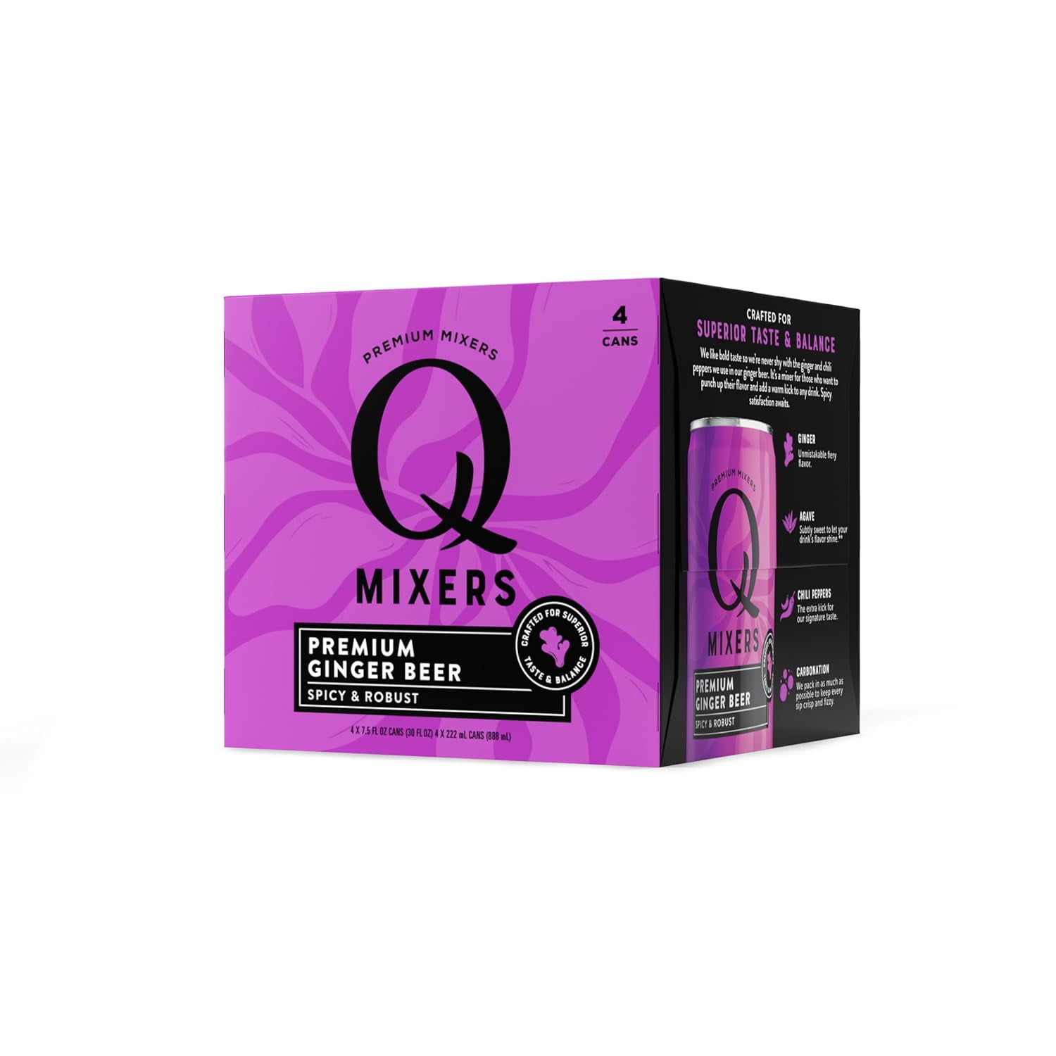 Q Mixers Soda Ginger Beer, 7.5 Fl Oz Cans, 4 Pack - Walmart.com