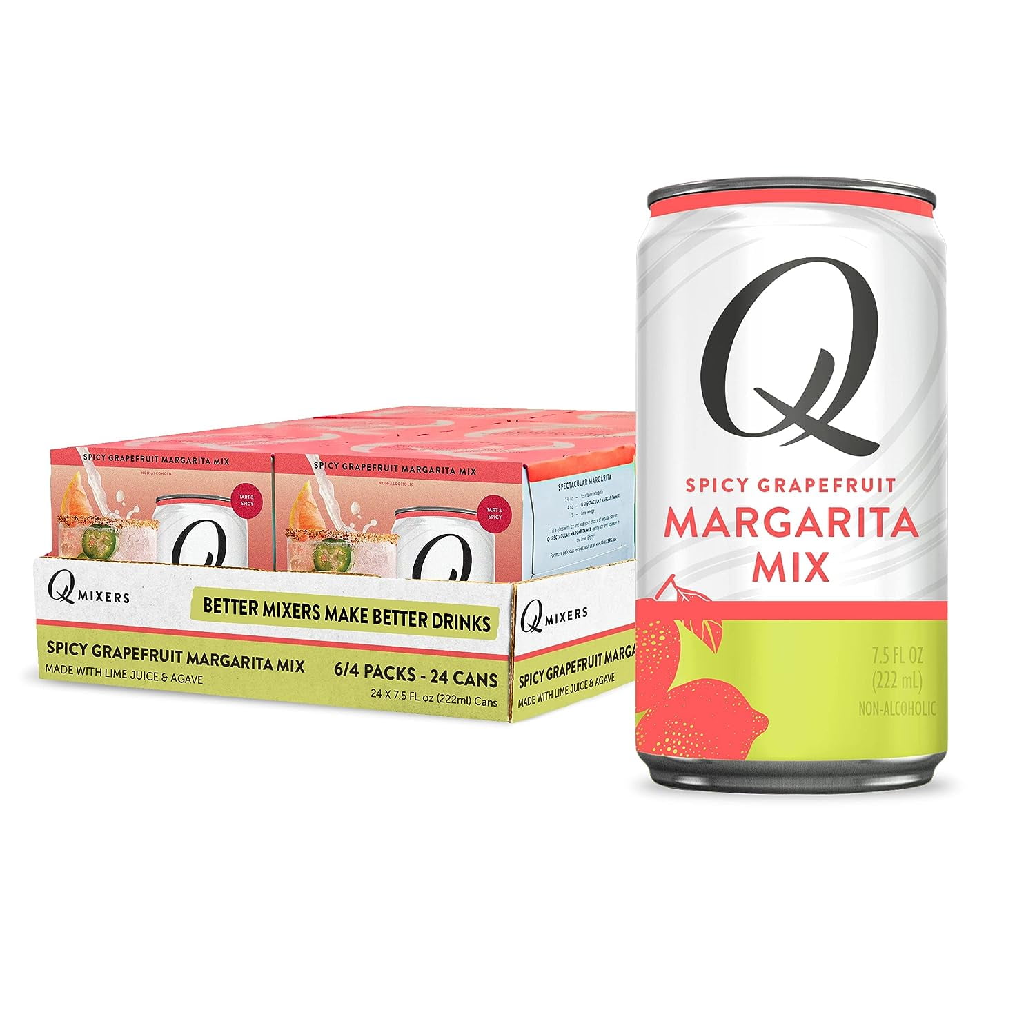 Q Mixers Spicy Grapefruit Margarita Mix, Premium Cocktail Mixer with ...