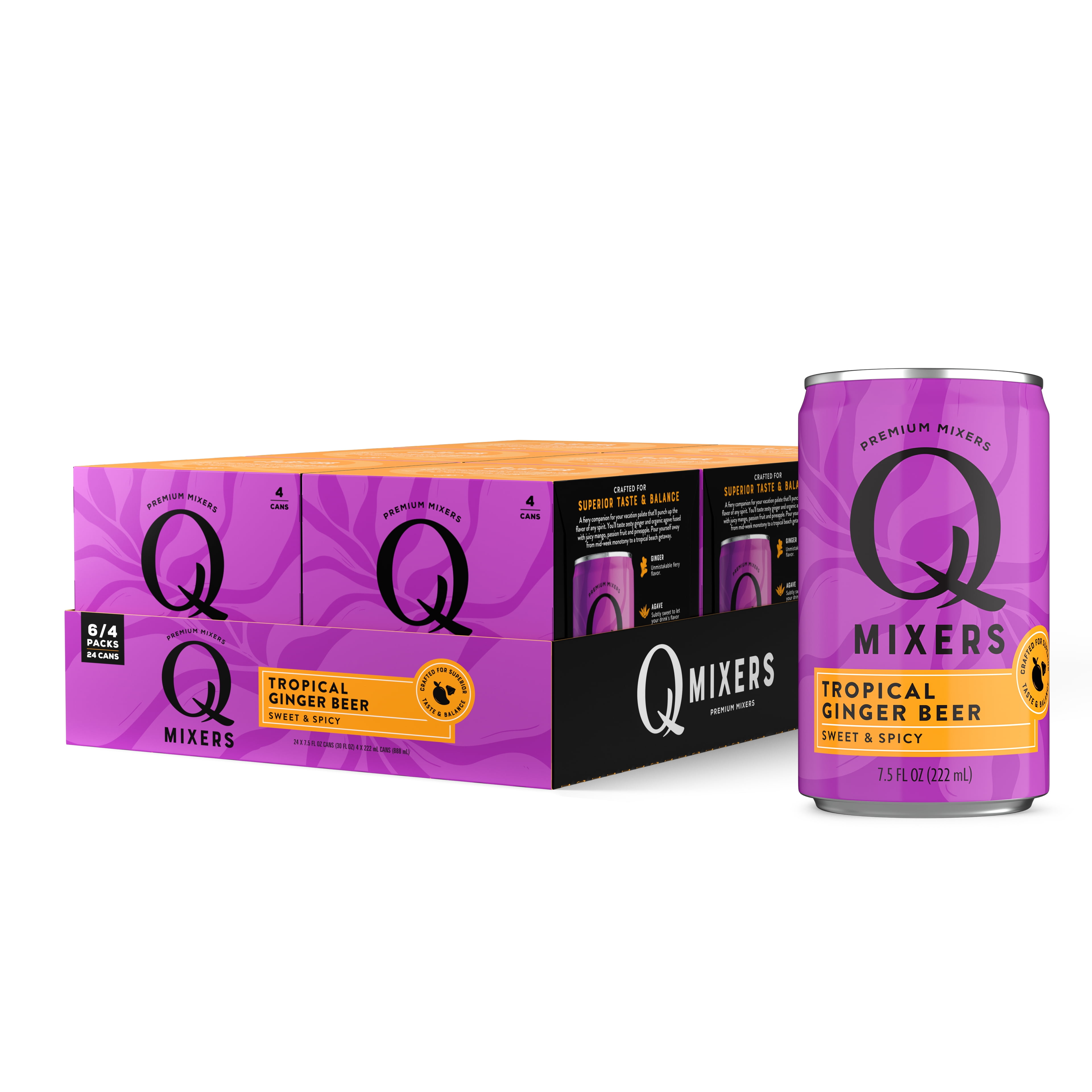 Q Mixers Tropical Ginger Beer, Premium Cocktail Mixer with Real ...