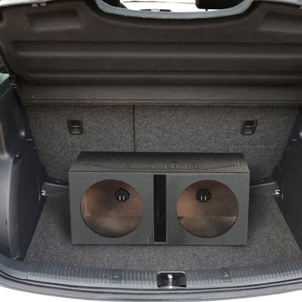 Q Power QBOMB10V Dual 10 Inch Vented Port Subwoofer Sub Box, 1 Cubic ...