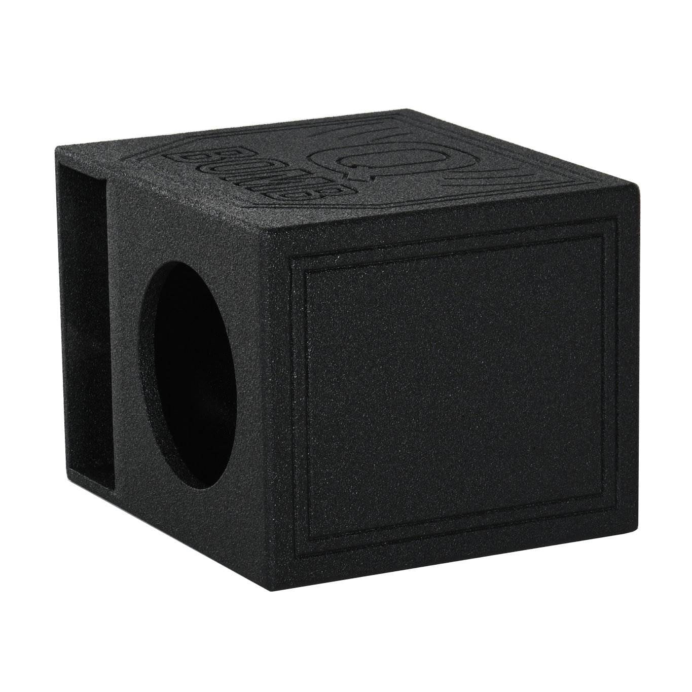Q Power 10" QBOMB10HP Vented Subwoofer Box with Bedliner Spray - Car ...