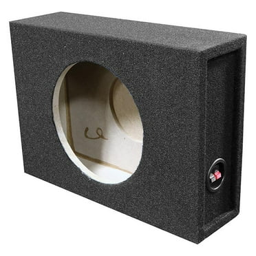 2 Q-Power Shallow Single 12" Sealed Truck Subwoofer Enclosure 5/8" MDF ...