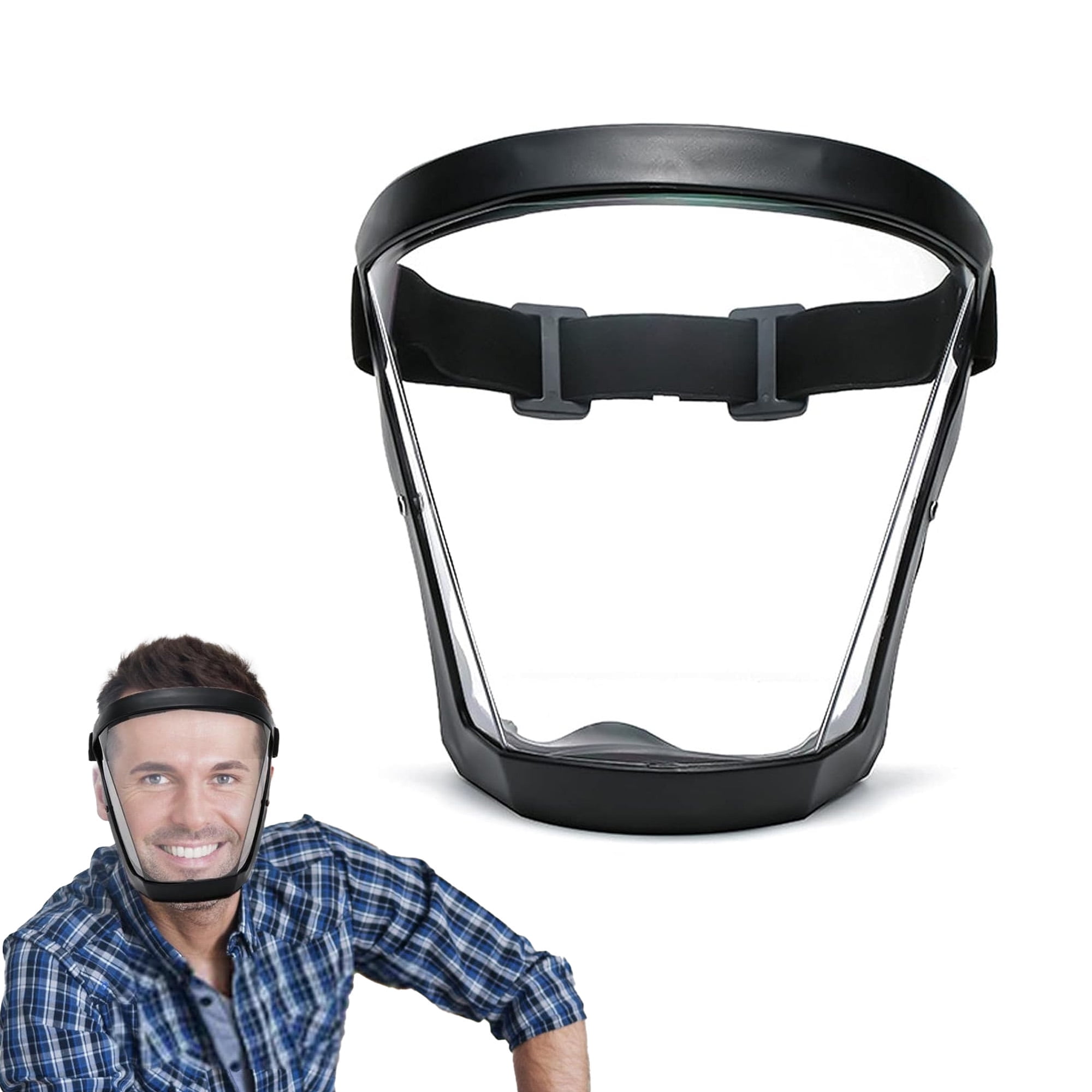 Q&Q BASICS Anti-fog Shield Safety Full Face Super Protective Head Cover ...