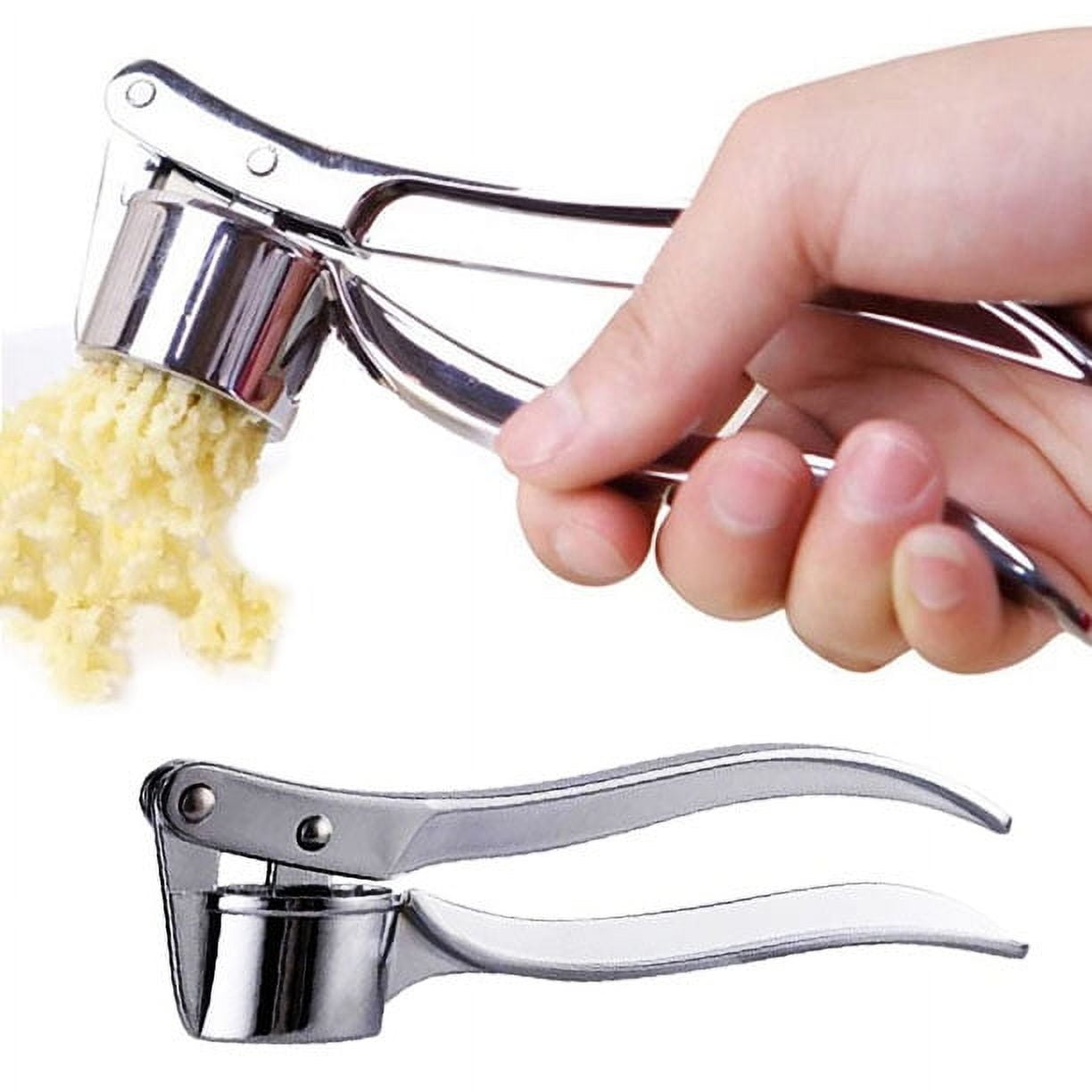 Q&Q BASICS Garlic Press Mincer and Peeler Premium Ginger Press ...