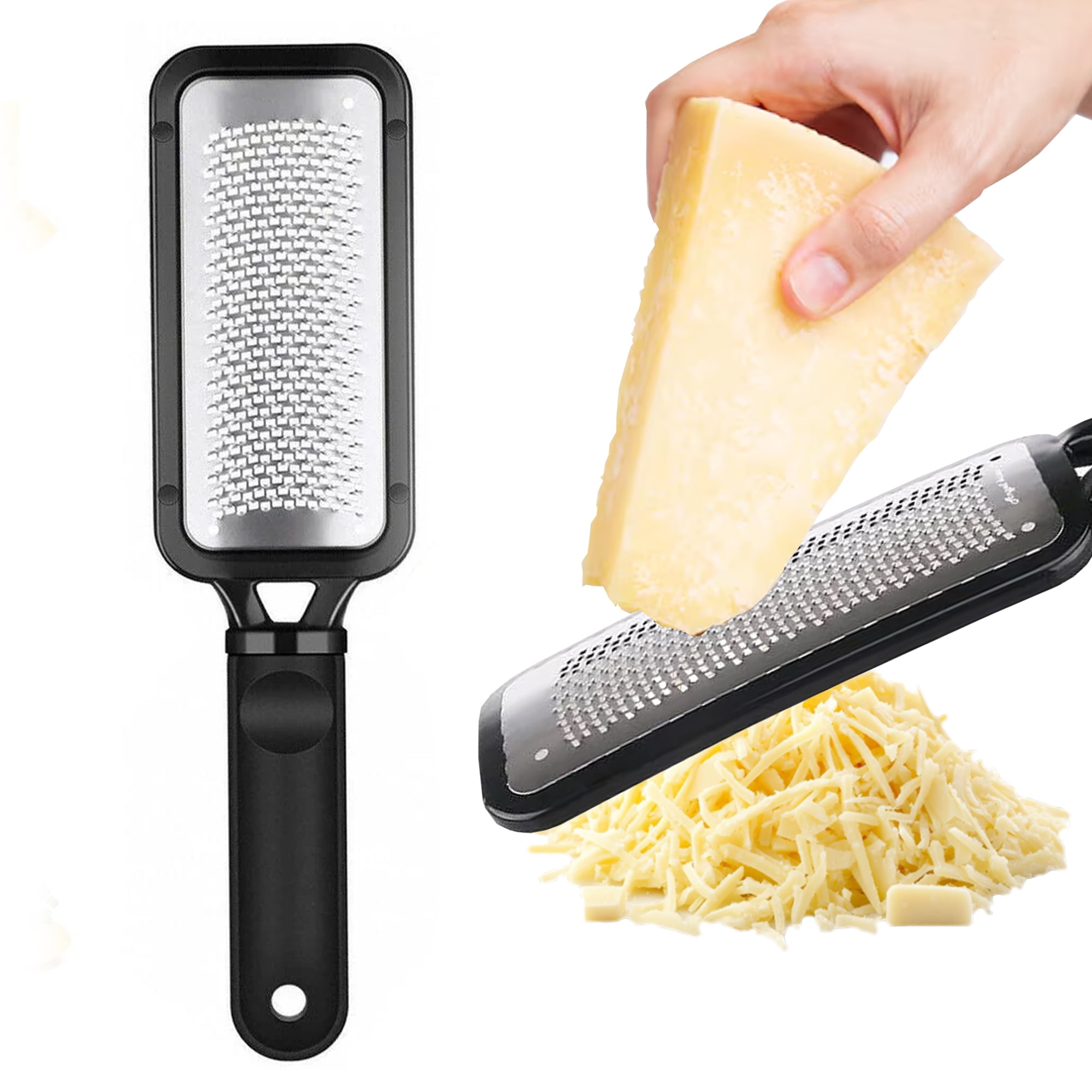 Q&Q BASICS Handheld Cheese Grater Lemon Zester Ginger Fine Shredder ...