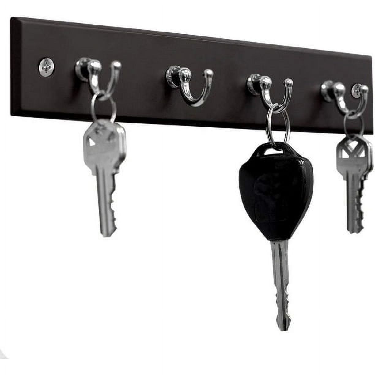 Q&Q BASICS Wall Mount Key Rack Hanger Holder 4 Hook Chain Storage Keys ...