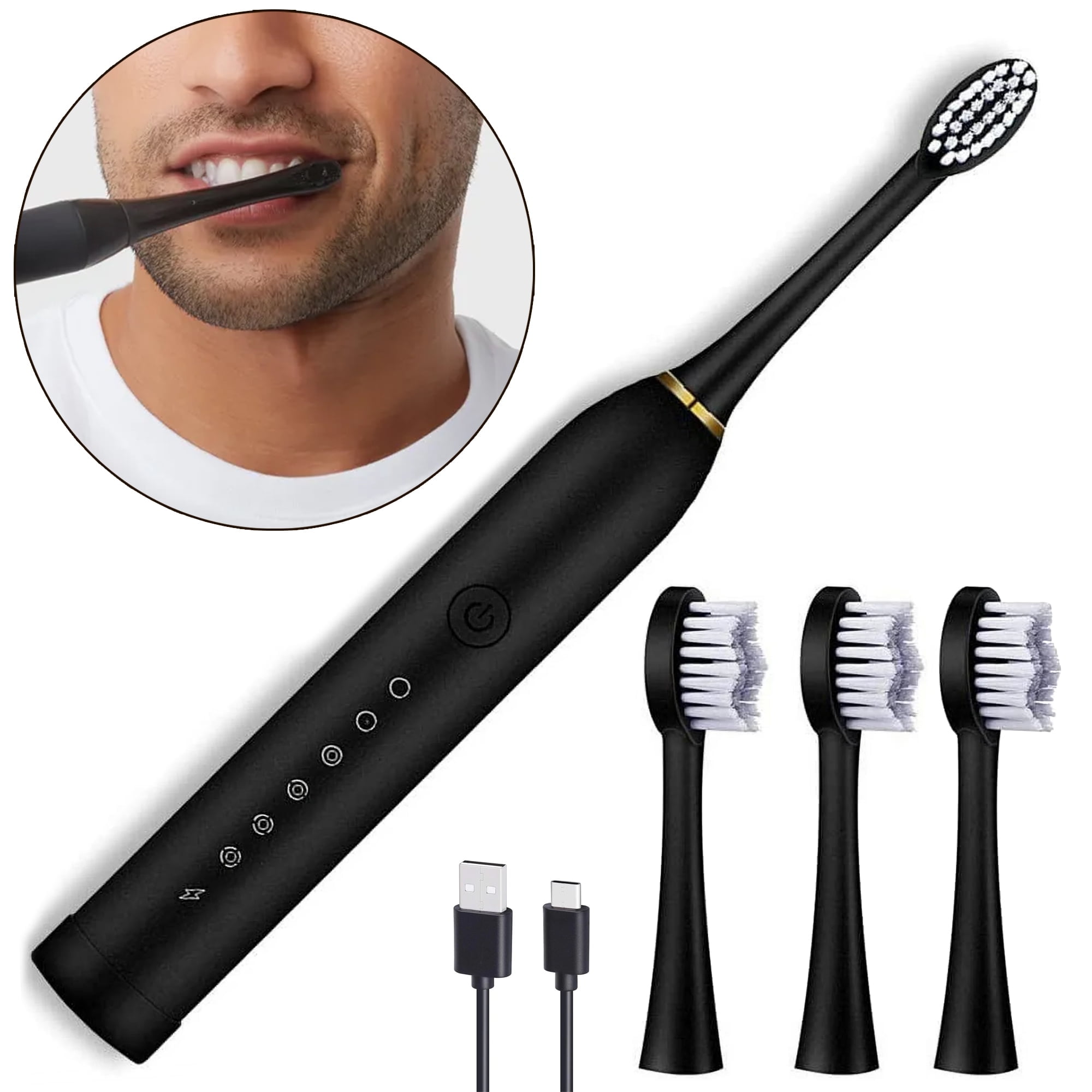 Q&Q ESSENTIALS Electric Toothbrush for Adults, Kids - Rechargeable ...