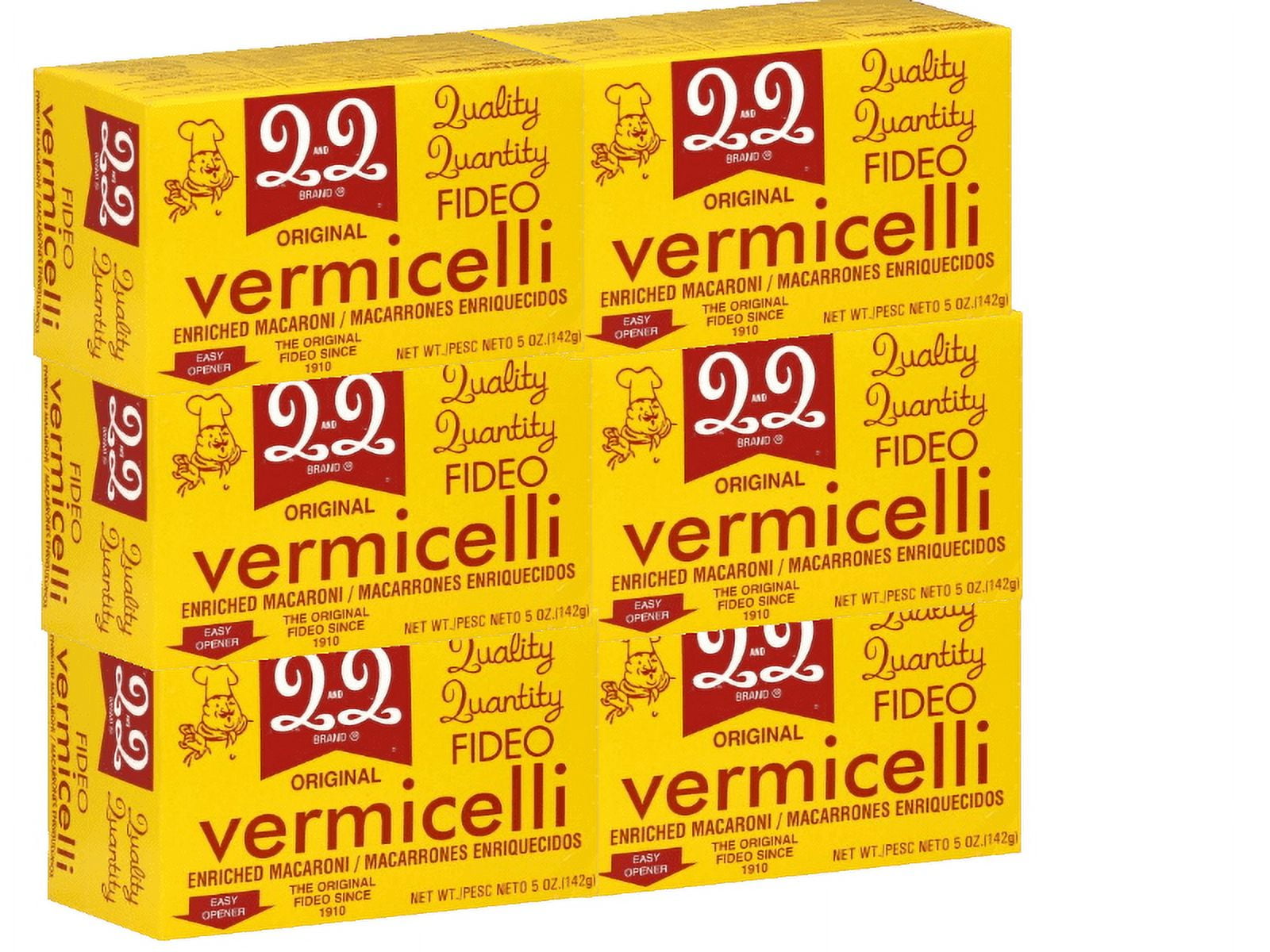 Q&Q Vermicelli Pasta (Fideo) (Pack of 6) (Original - 5oz Box) - Walmart.com