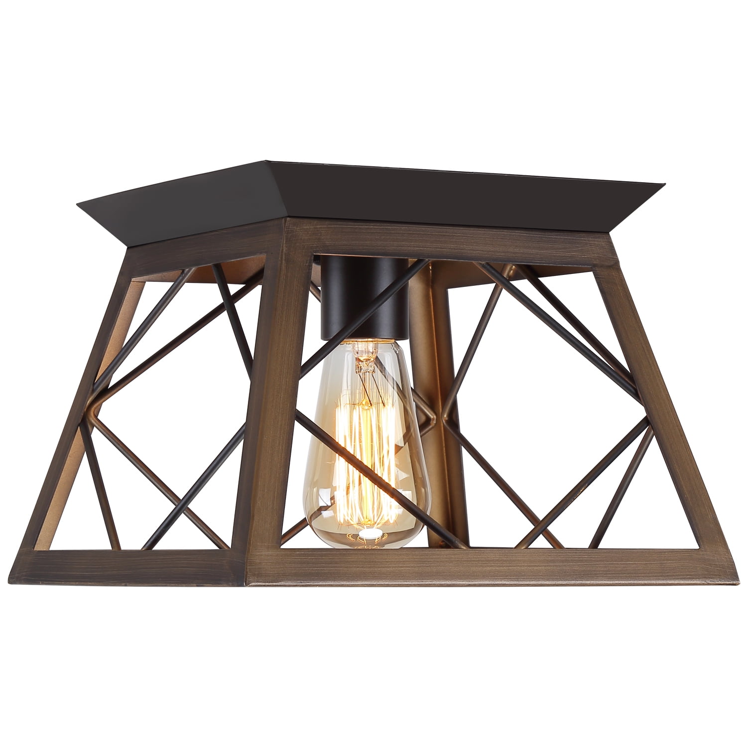 Q&S Flush Mount Ceiling Light Fixture Farmhouse Vintage Ceiling Lights ...