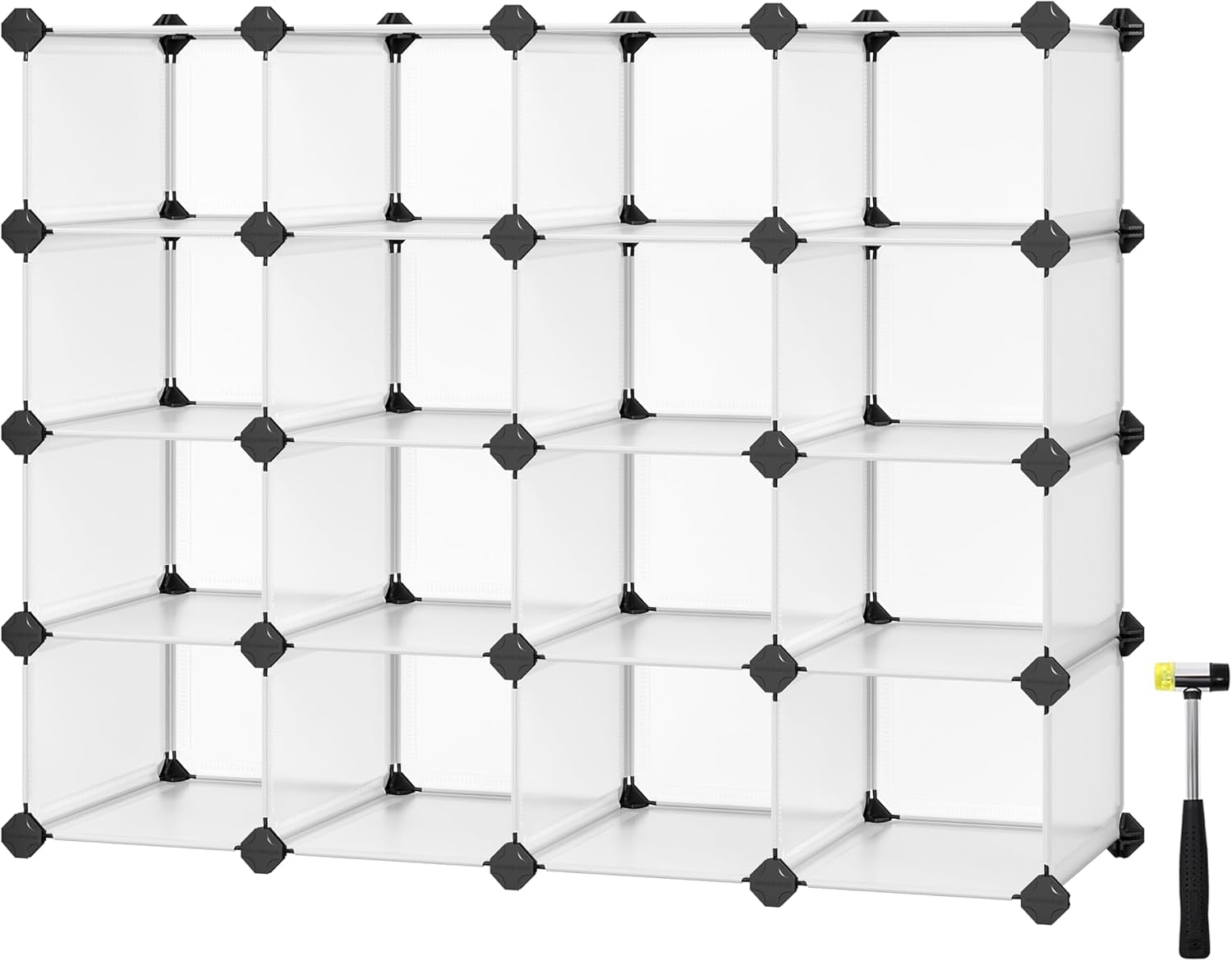 Q Shoe Rack with 16 Cubes, Interlocking Plastic Shoe Organizer, DIY ...