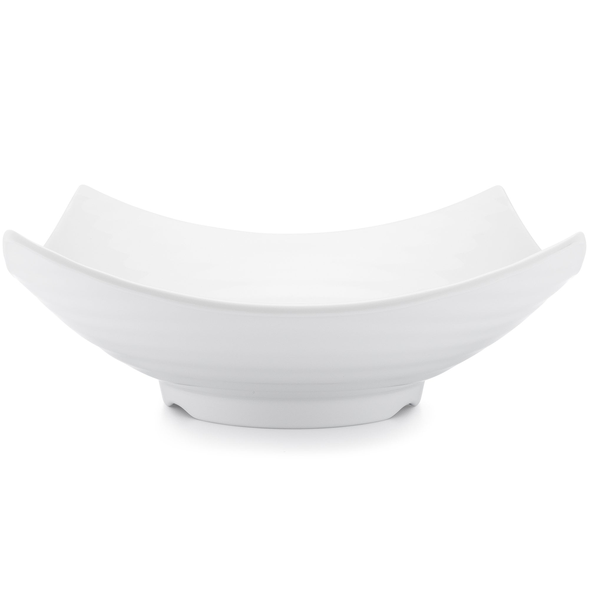 Q Squared Zen BPA-Free Melamine Serving Bowl, 12-1/2 Inches, White ...