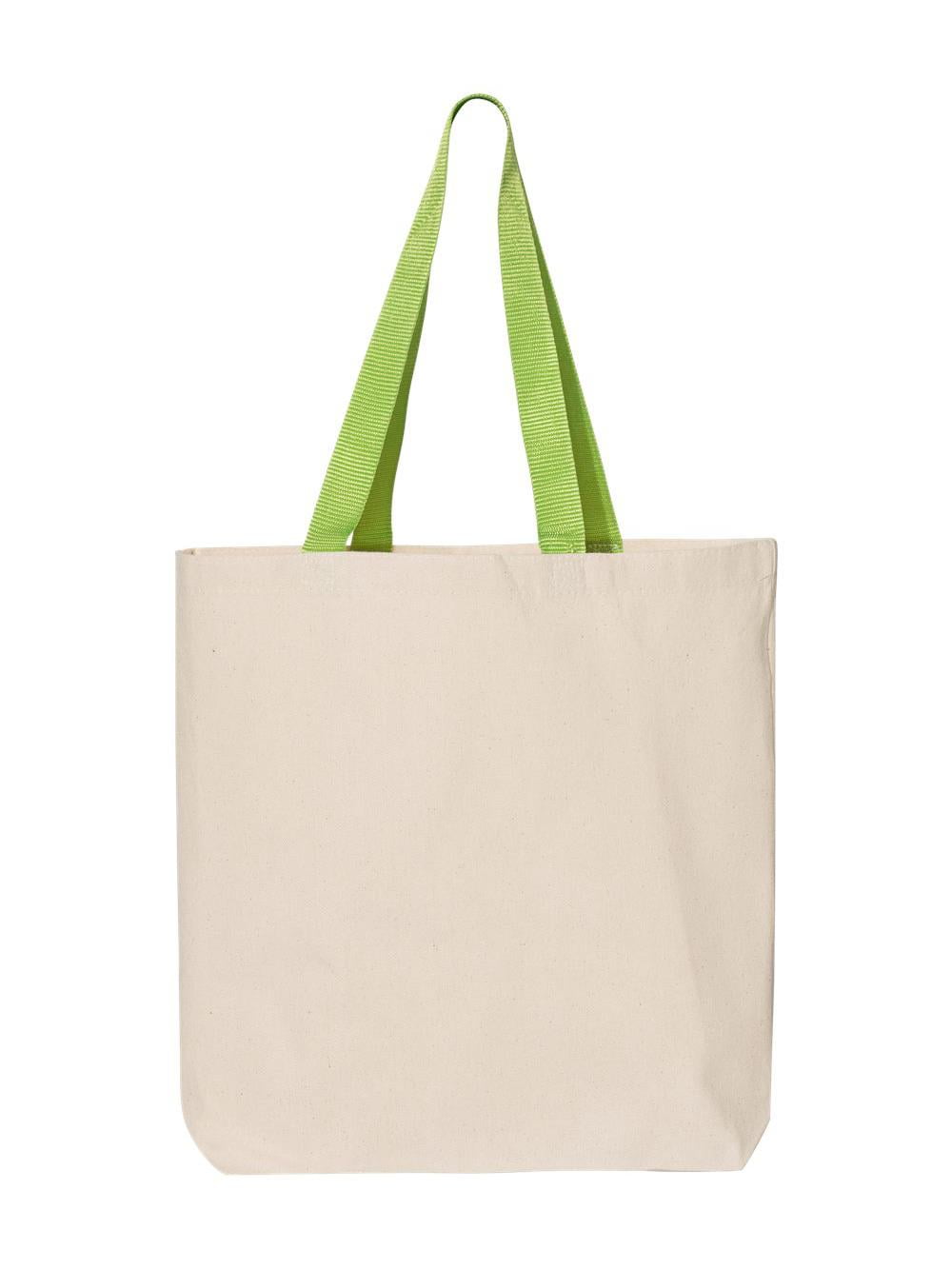 Q-Tees 11L Canvas Tote with Contrast-Color Handles | Q4400 - Walmart.com