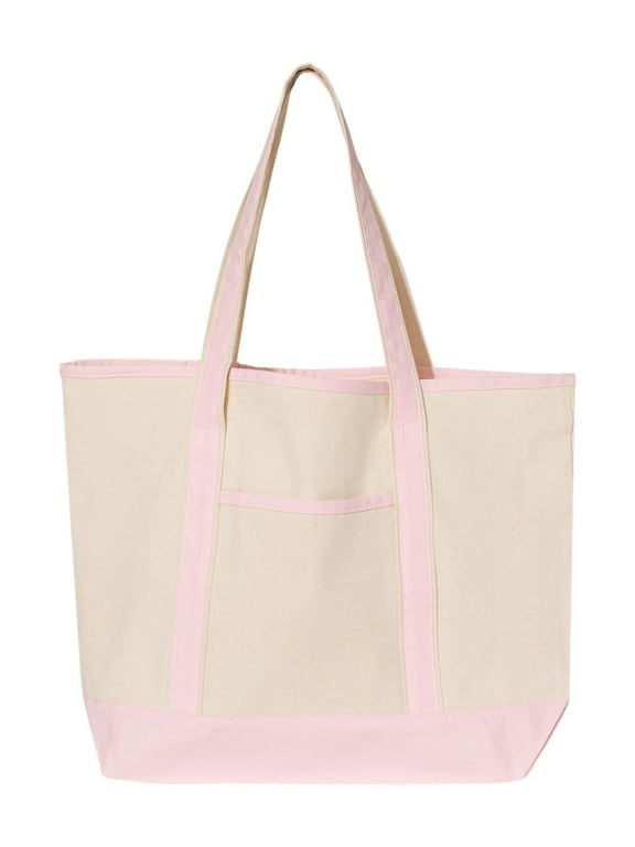Dalix Womens Cotton Canvas Tote Bag Light Blue