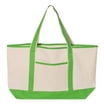Q-Tees - 34.6L Large Canvas Deluxe Tote - Q1500 - Natural/ Natural ...