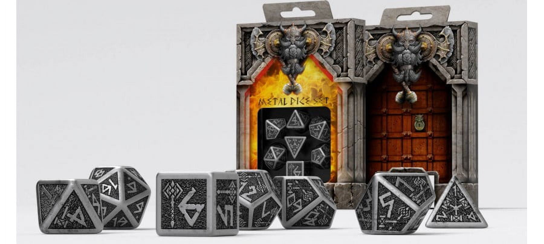 Q-Workshop Metal Dwarven Dice Set (7-Piece) – Precision RPG Gaming Dice ...