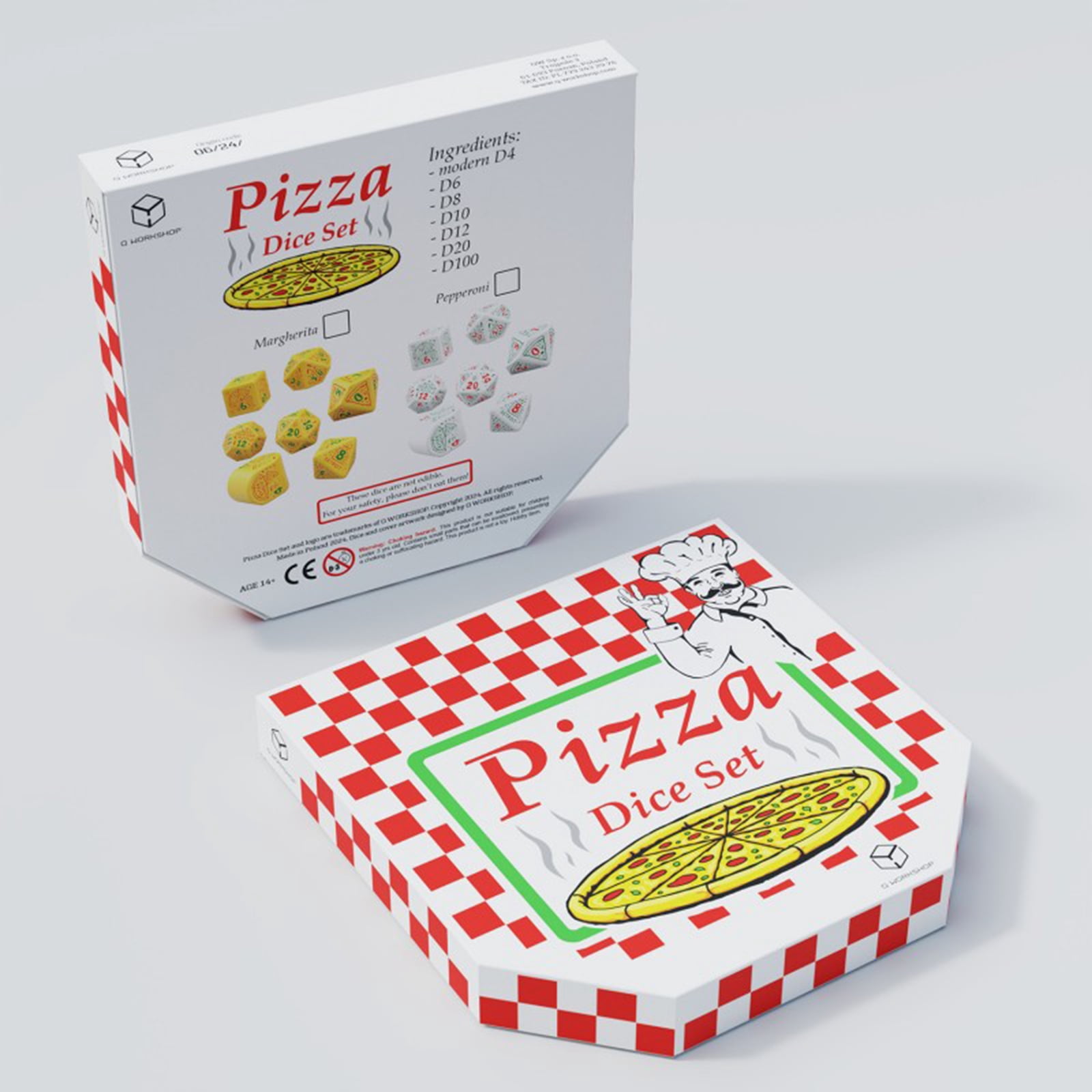 Q-Workshop Pizza Margherita 7 Piece Dice Set - Walmart.com