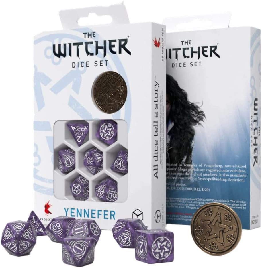 Q-Workshop Witcher Dice Set. Yennefer - Lilac and Gooseberries ...
